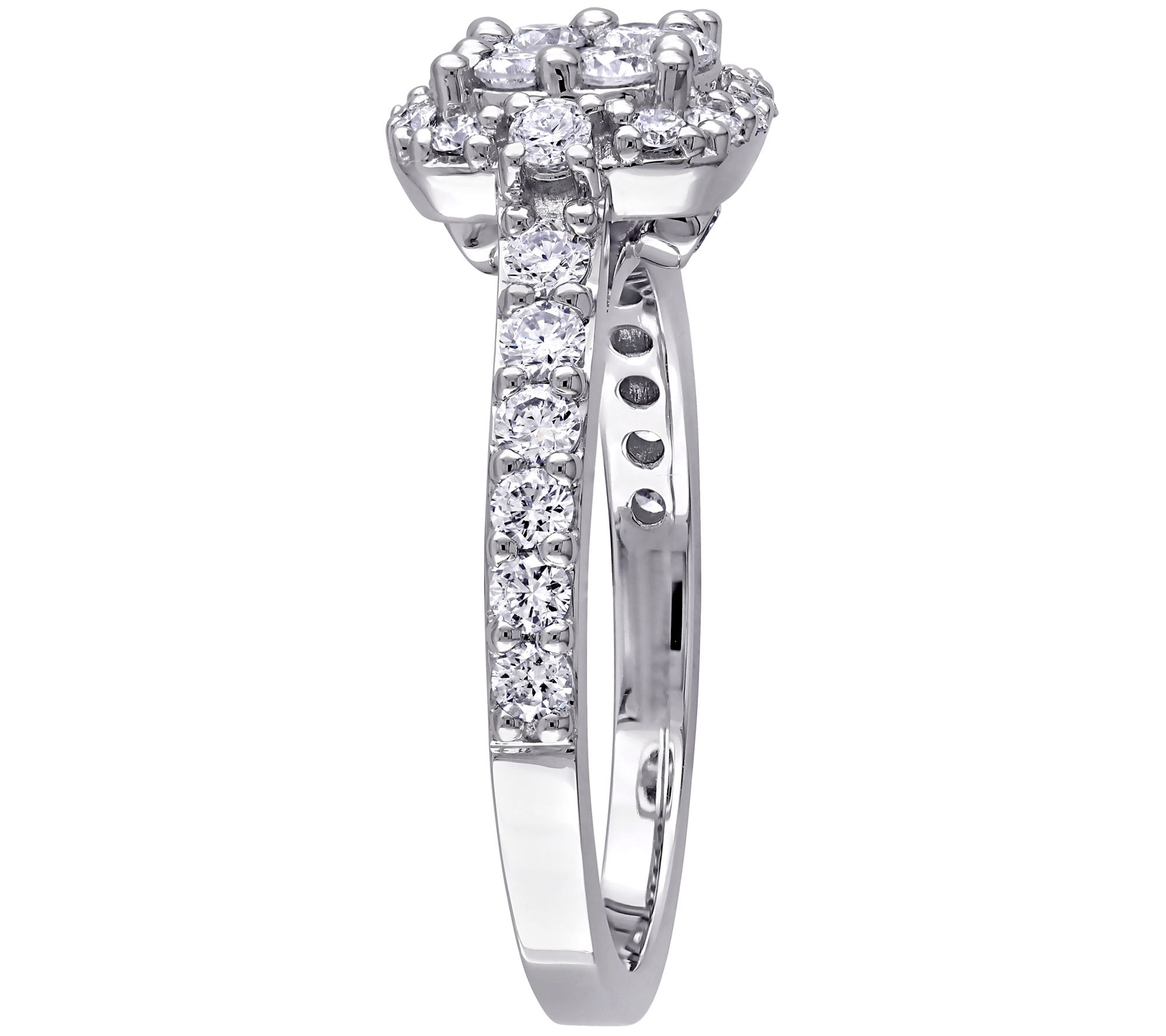 Affinity 9/10 cttw Diamond Vintage Halo Engagement Ring, 14K - QVC.com