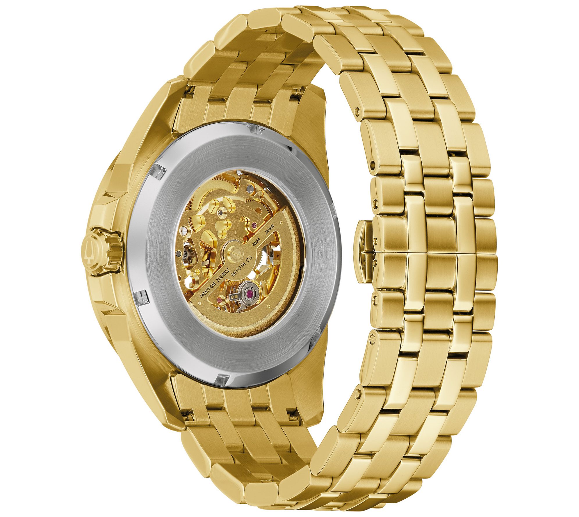 Bulova Men's Stainless Goldtone Automatic Watch - QVC.com