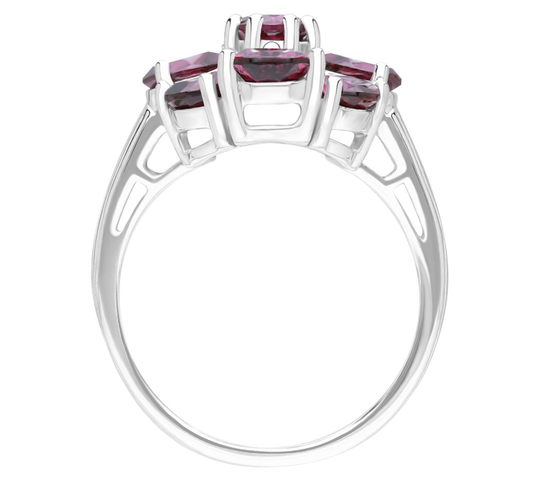 Ariva Sterling Silver Rhodolite Sabrina Ring - QVC.com