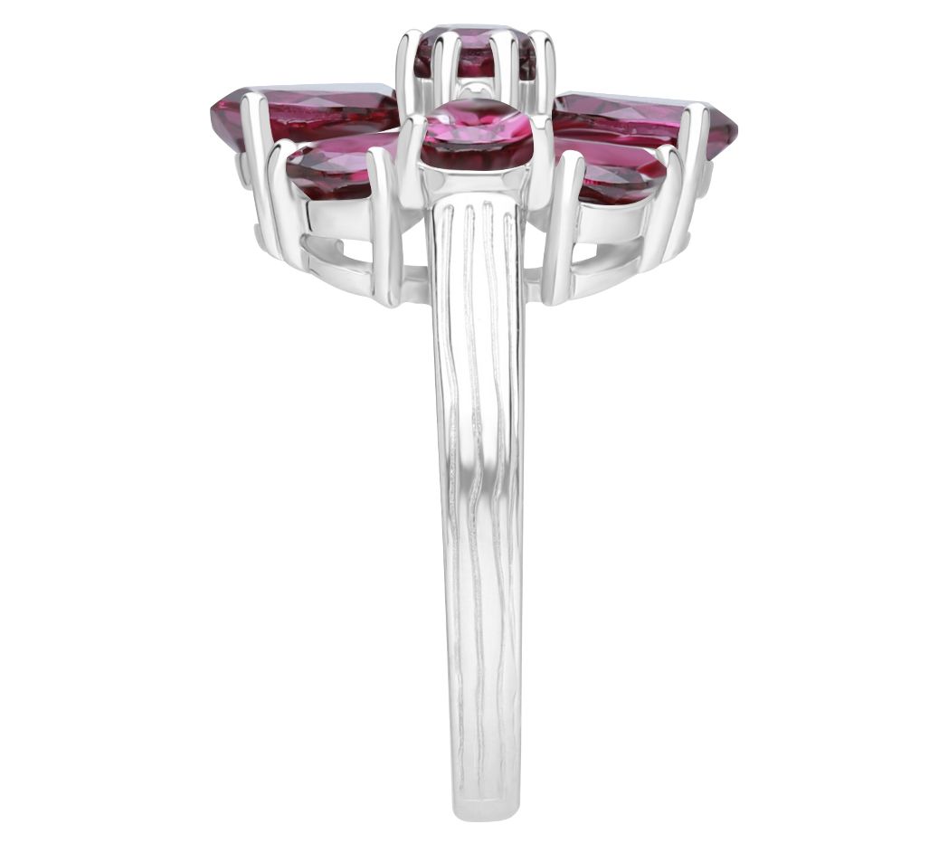 Ariva Sterling Silver Rhodolite Sabrina Ring - QVC.com