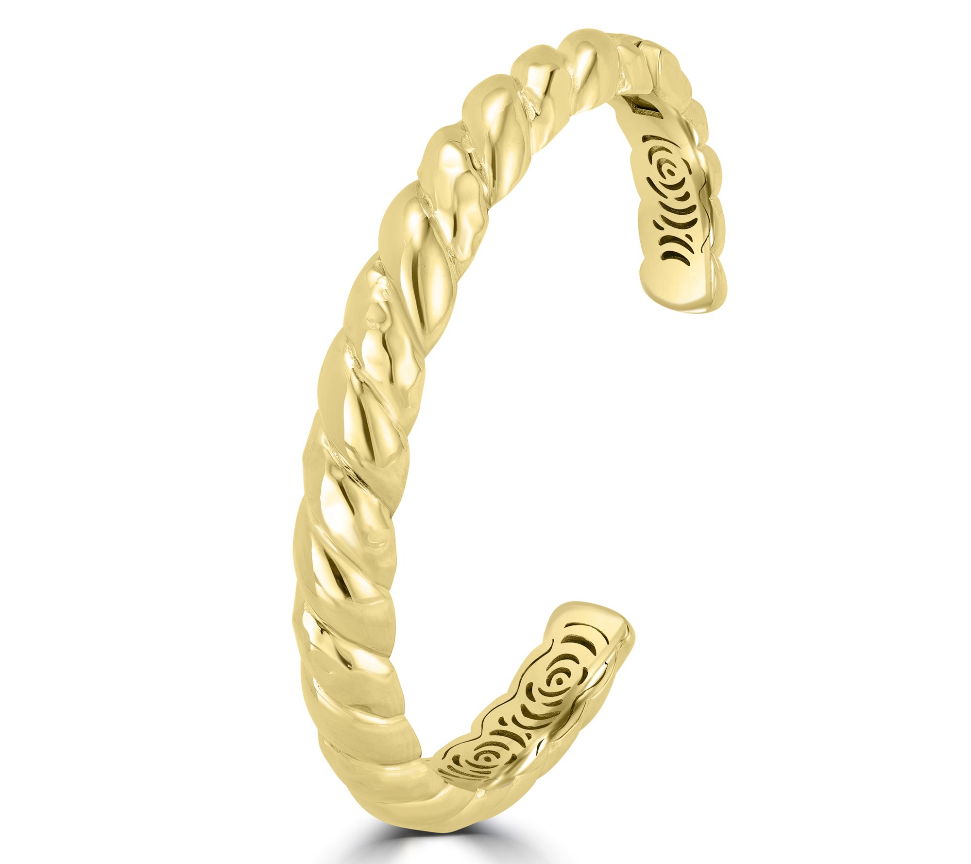Christian James by Scott Grimes 14K Gold Clad Polished Cuff - QVC.com