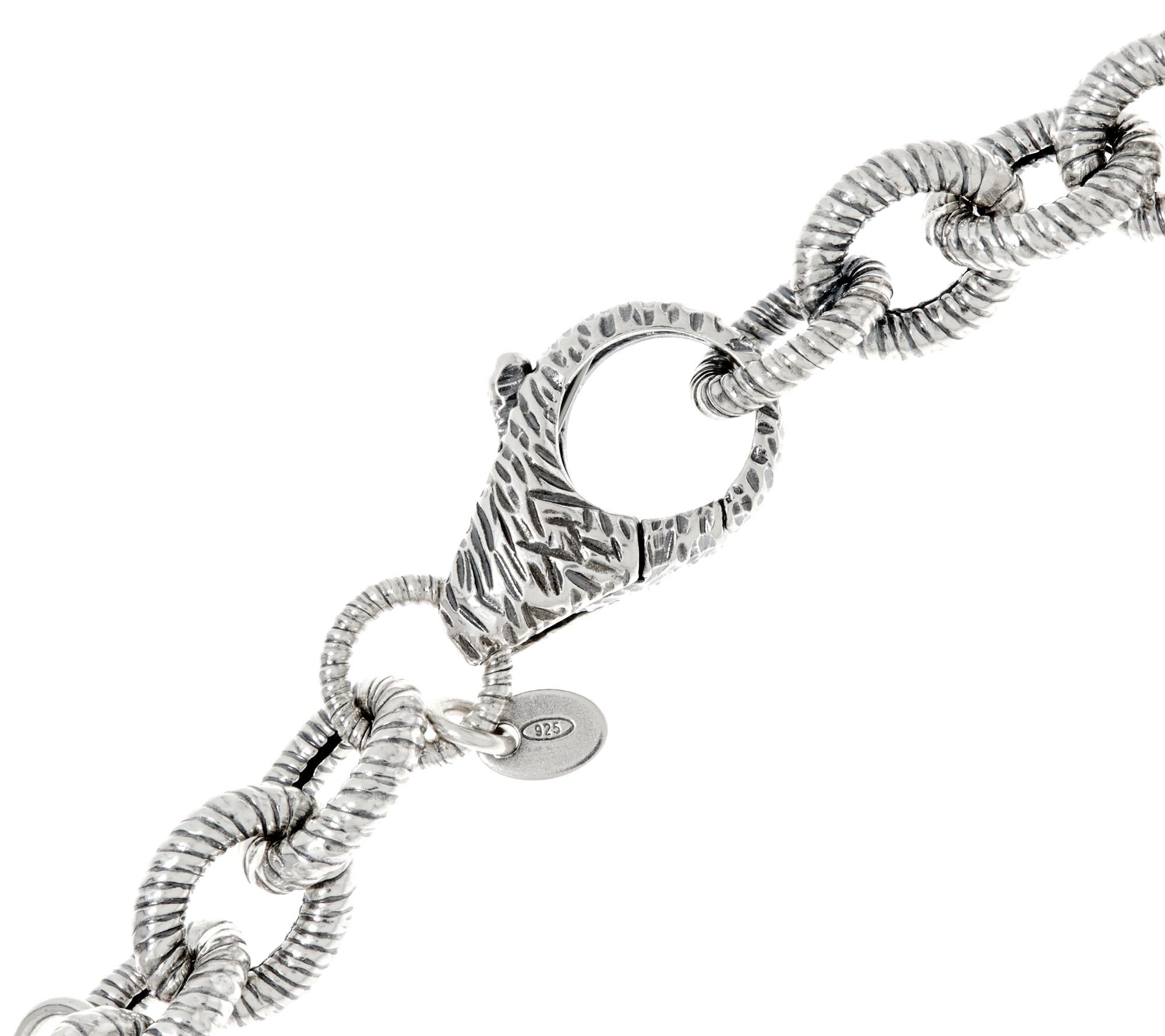 "As Is" Or Paz Sterling Silver Israeli Coin Charm Bracelet - QVC.com