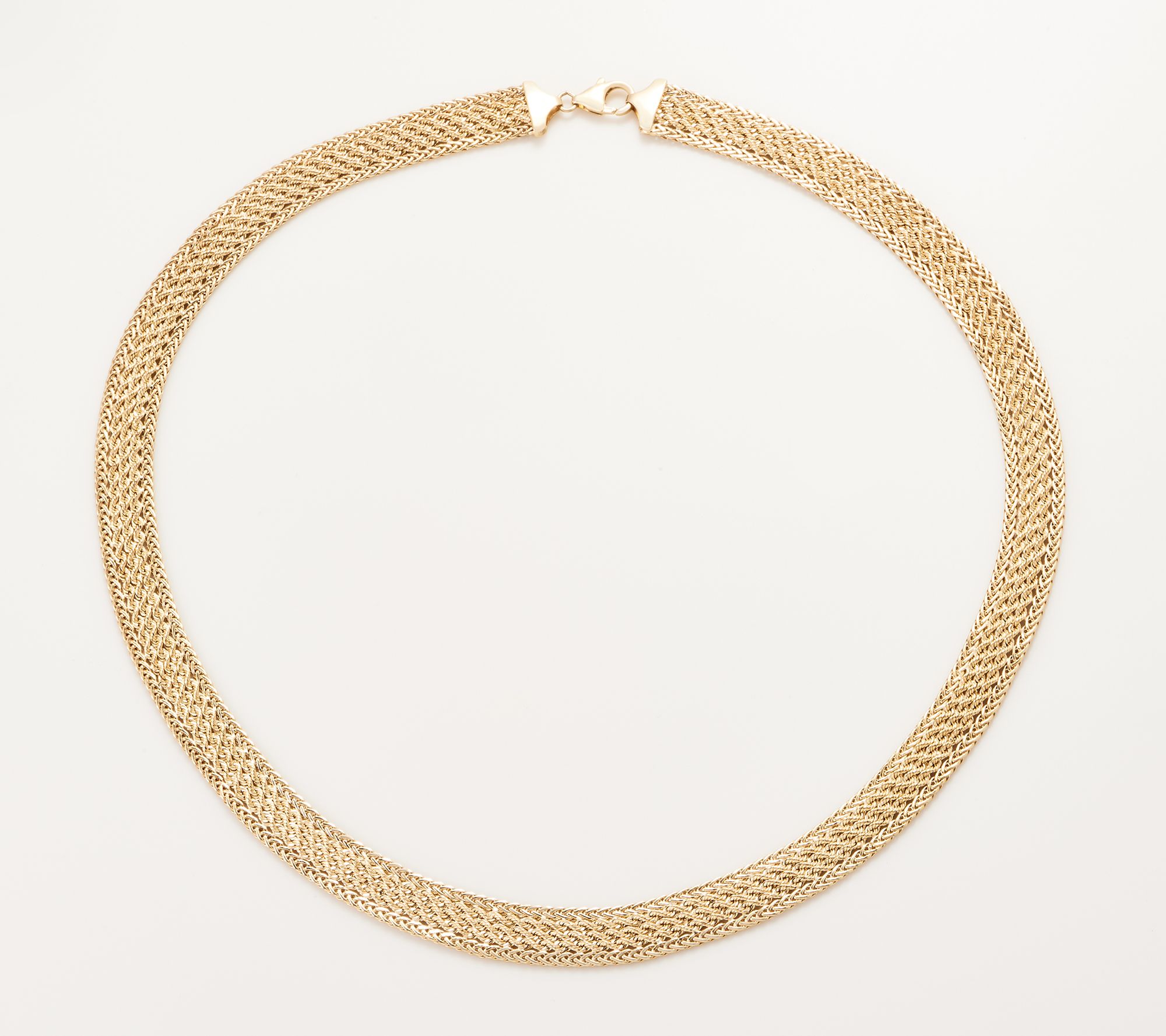 Italian Gold 20" Bold Woven Necklace, 14K 15.3g - QVC.com