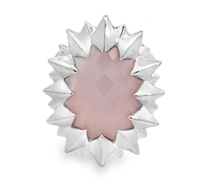 Margo Manhattan Sterling Silver Pink Opal Doublet Roxy Ring - QVC.com