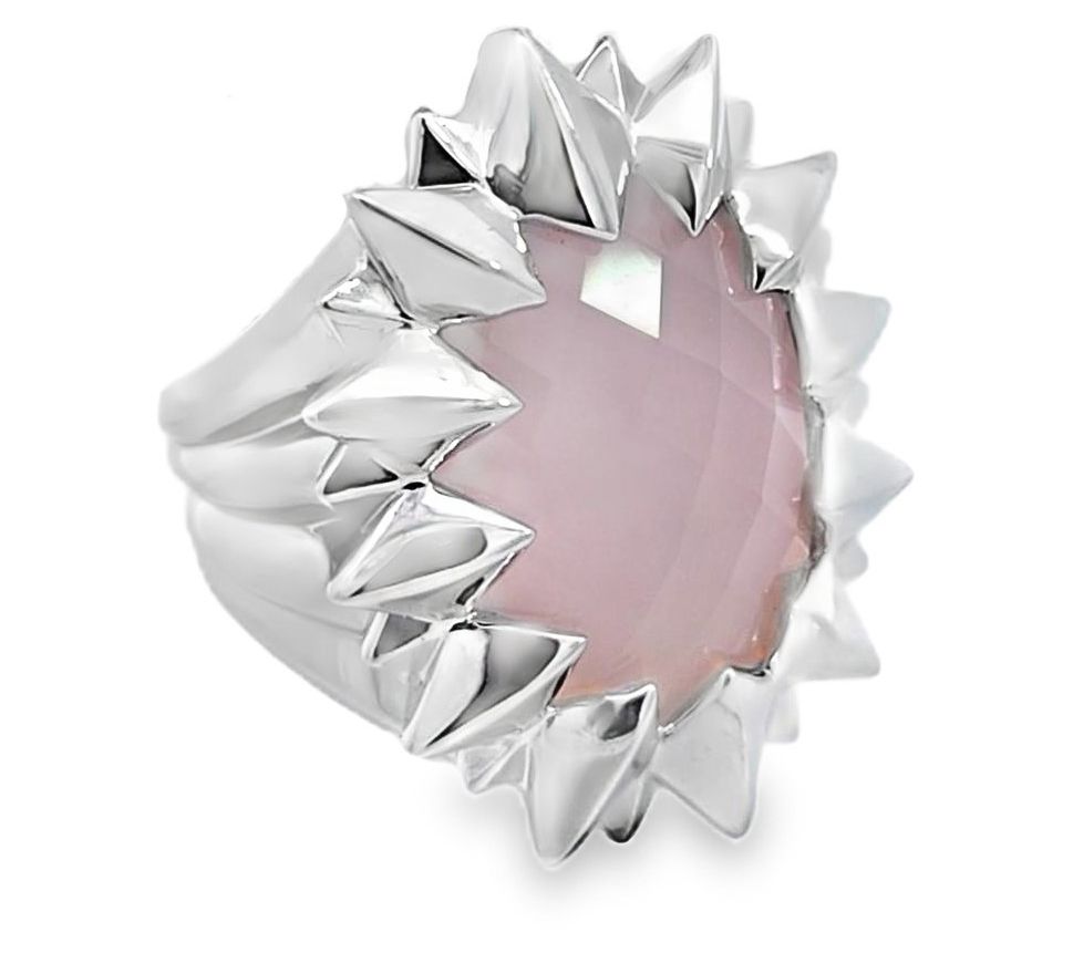 Margo Manhattan Sterling Silver Pink Opal Doublet Roxy Ring - QVC.com