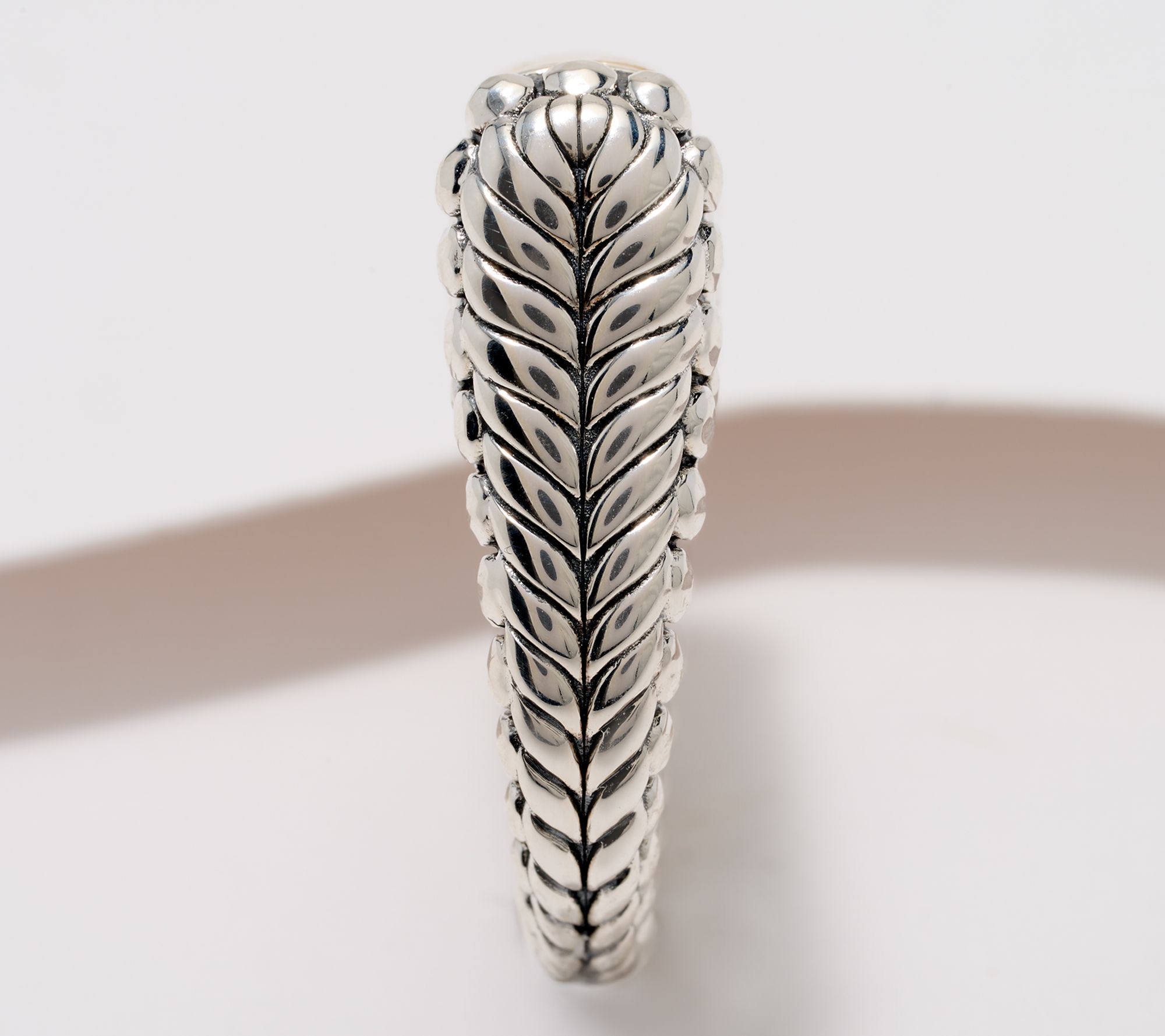 JAI Sterling Silver & 14K Gold Hammered East West Ring - QVC.com