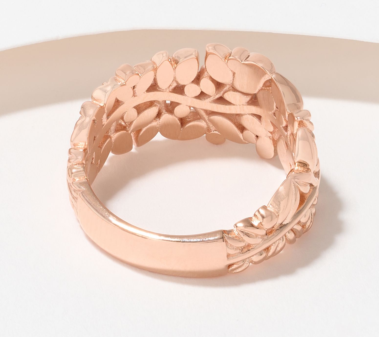 Christian James by Scott Grimes 14K Rose Gold Clad Legacy Peace Ring ...