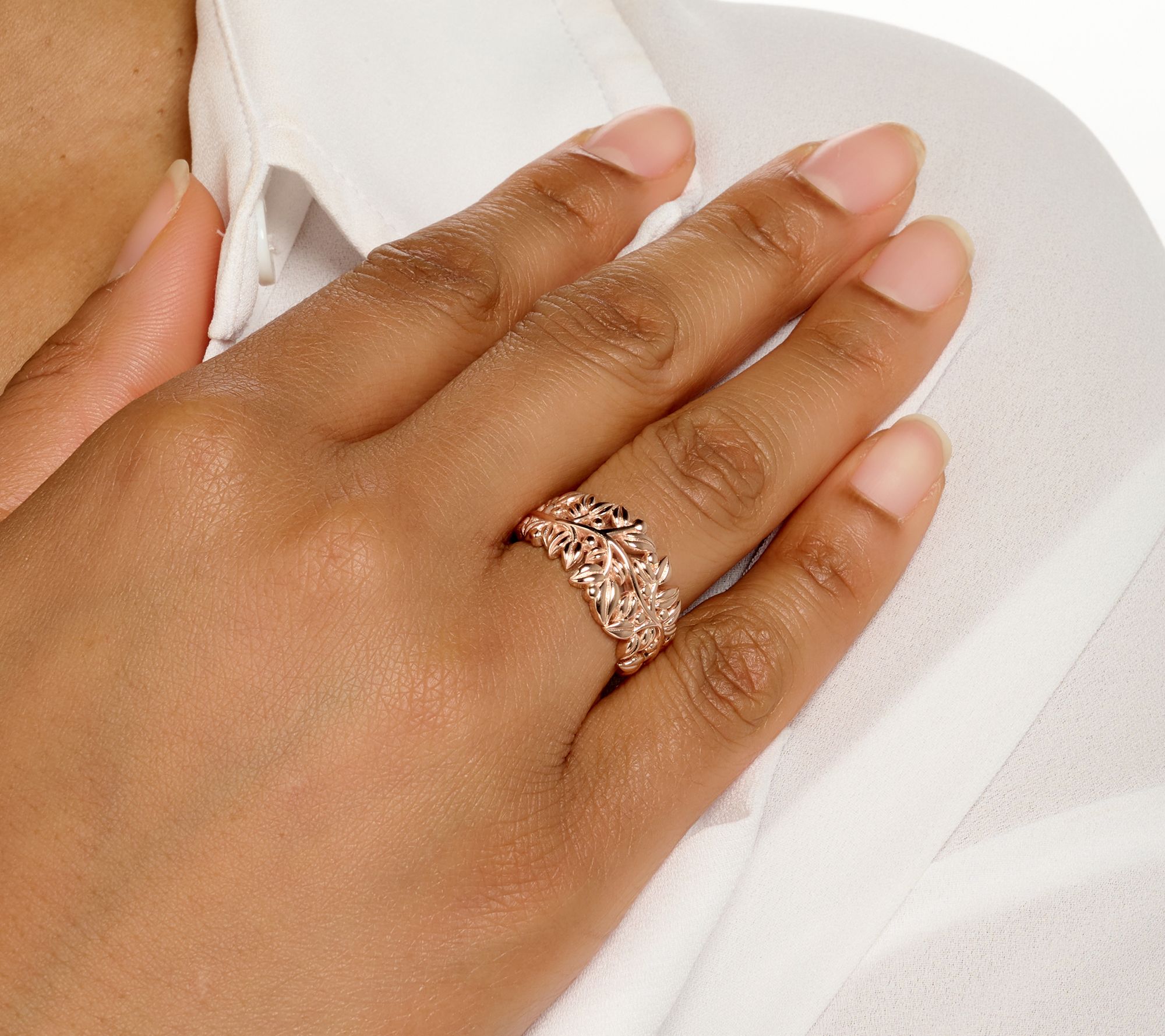 Christian James by Scott Grimes 14K Rose Gold Clad Legacy Peace Ring ...