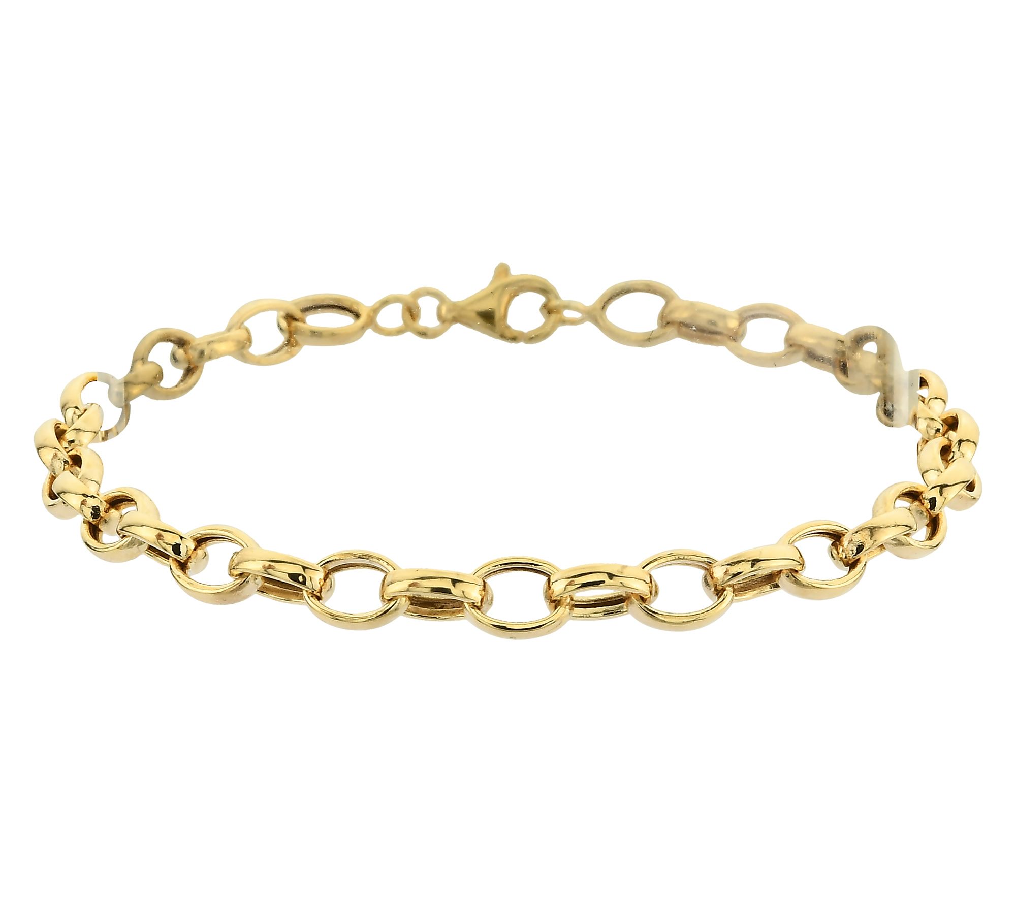 Adorna 14K Gold Rolo Chain Bracelet - QVC.com