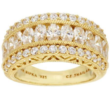 Judith Ripka Sterling & 14K Clad 118 Facet 3.30 ct tw Diamonique Ring ...