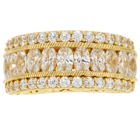 Judith Ripka Sterling & 14K Clad 118 Facet 3.30 ct tw Diamonique Ring ...