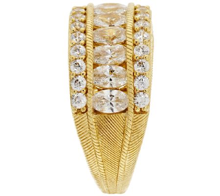 Judith Ripka Sterling & 14K Clad 118 Facet 3.30 ct tw Diamonique Ring ...