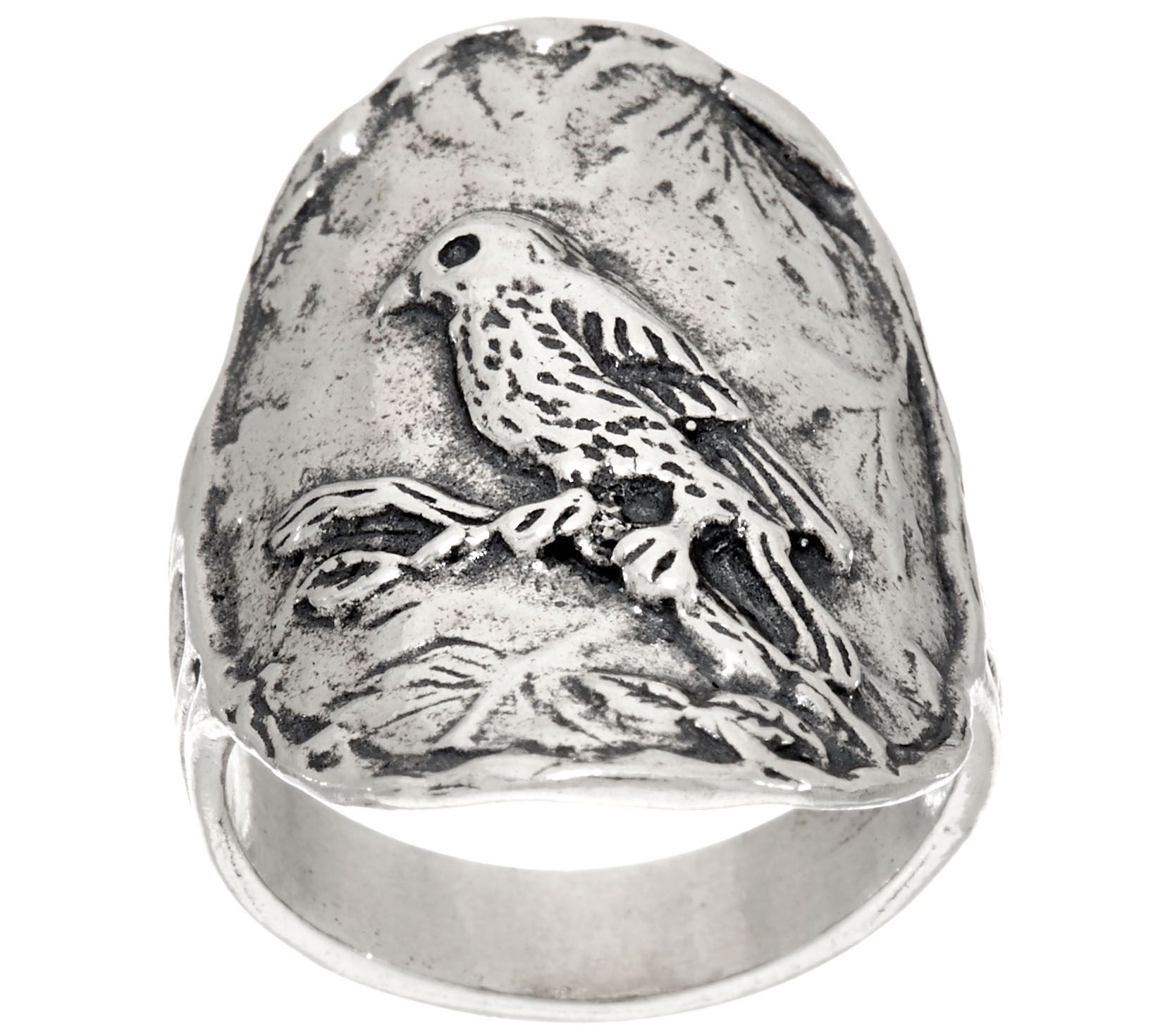 Sterling Silver Bird Design Ring by Or Paz - QVC.com