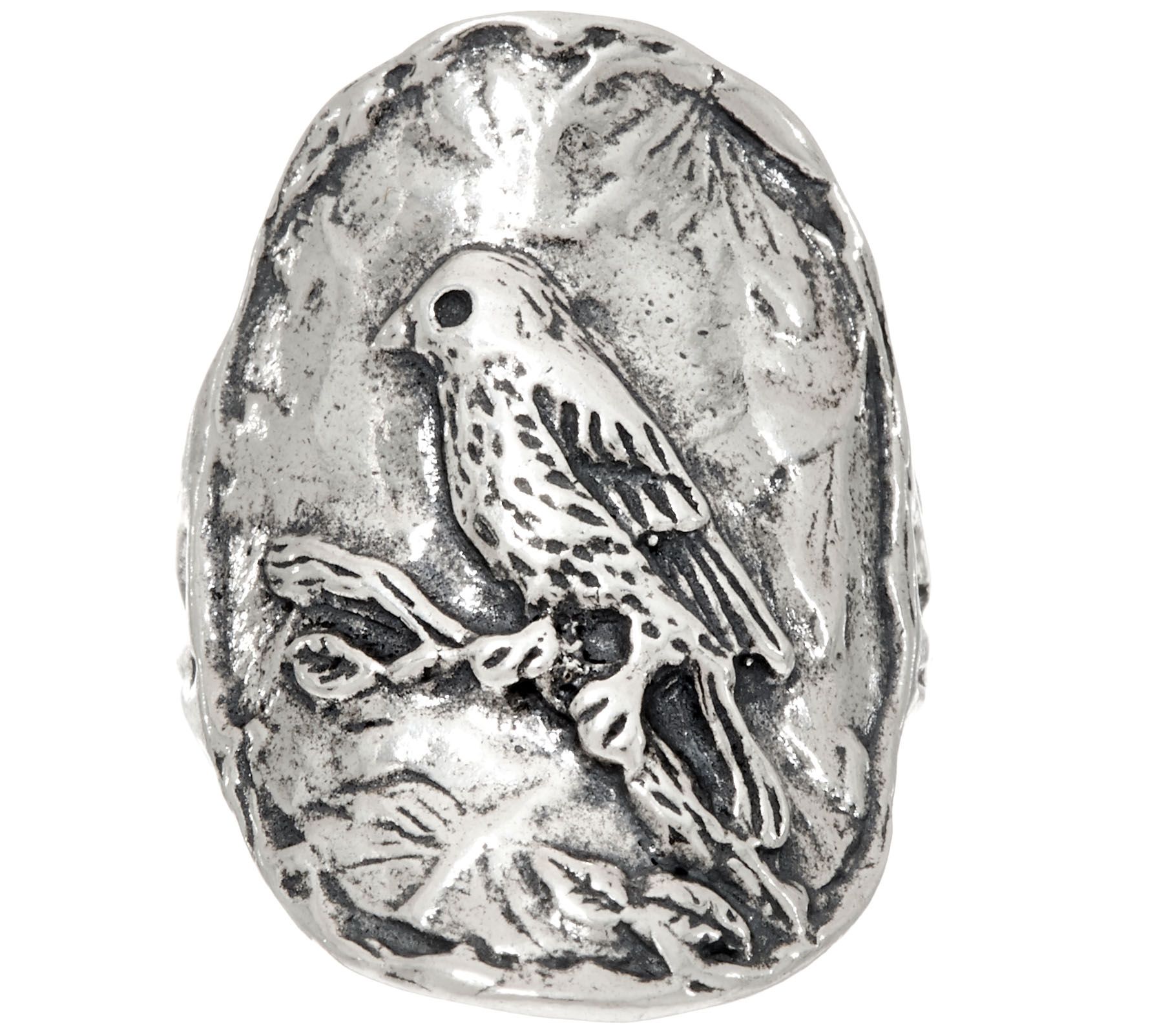 Sterling Silver Bird Design Ring by Or Paz - QVC.com