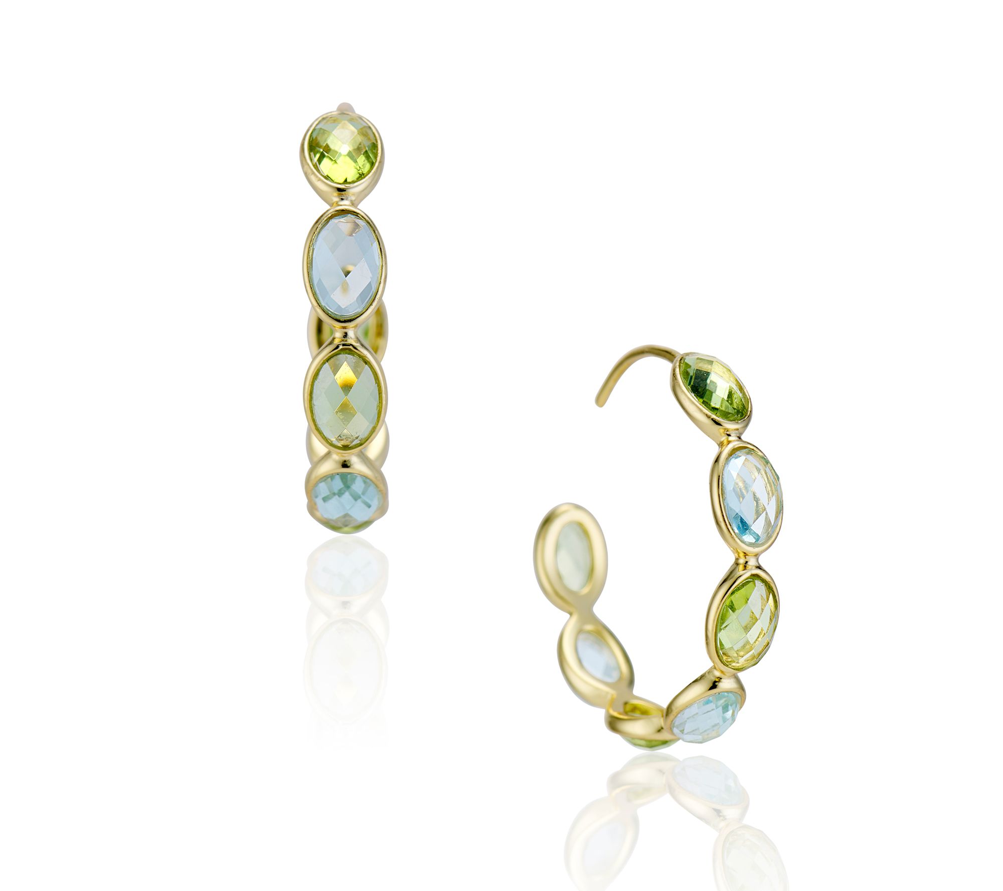 House Of Frosted 14K Gold Plated Reba Multi-Gemstone Earrings - QVC.com