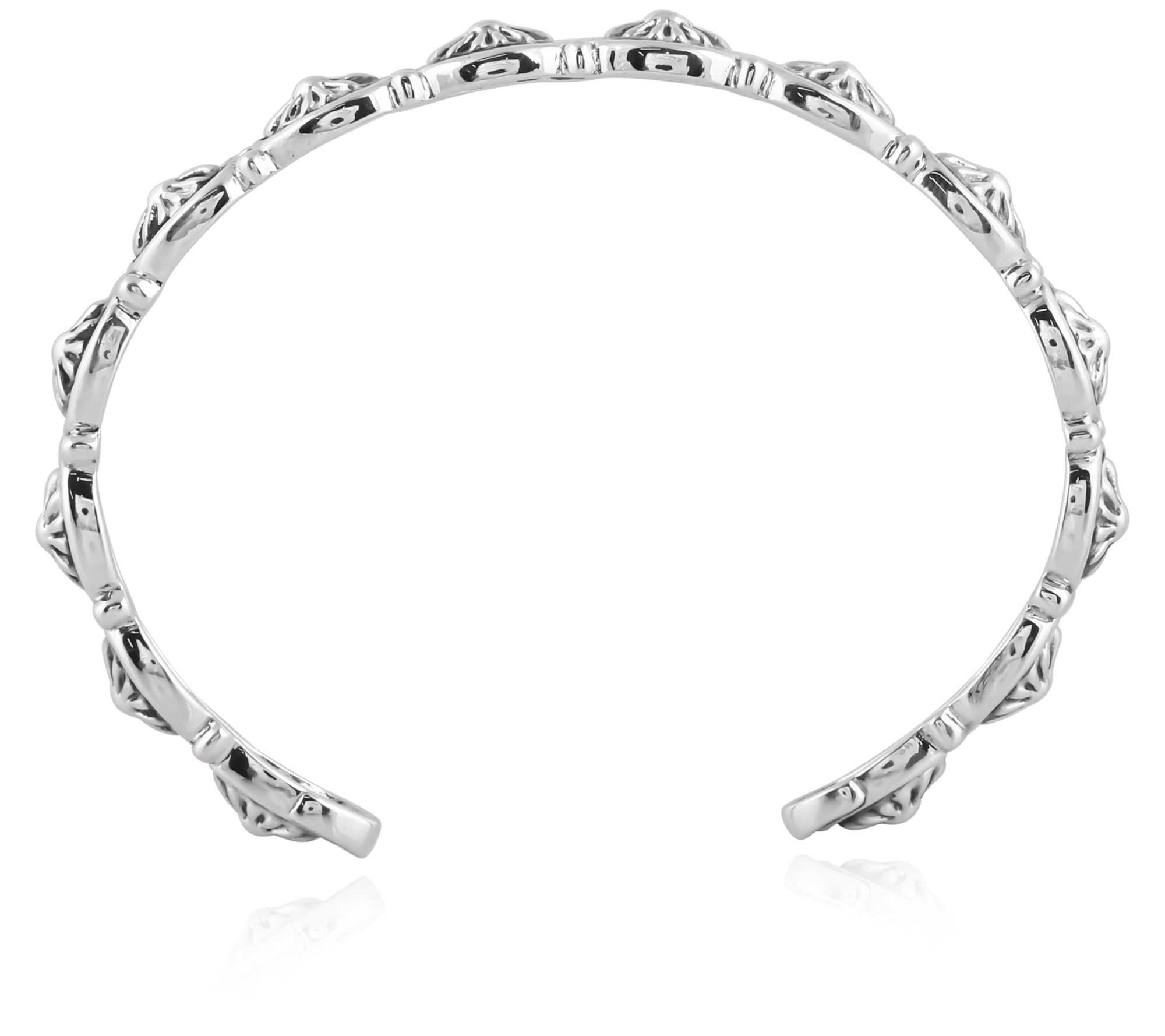 American West Sterling Silver Concha Design Cuf f - QVC.com