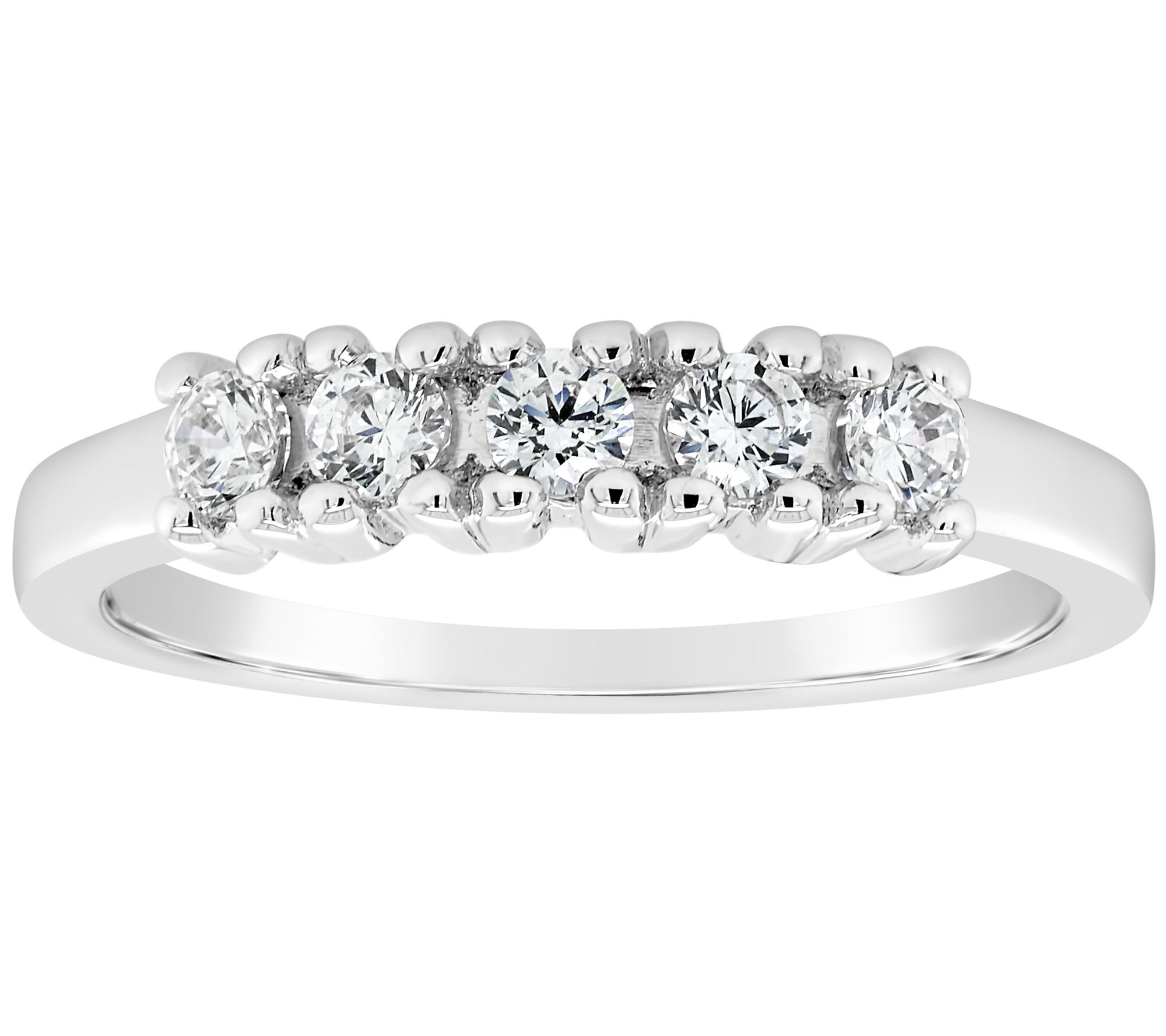 Affinity 1/3 cttw Diamond Band Ring, 14K Gold - QVC.com