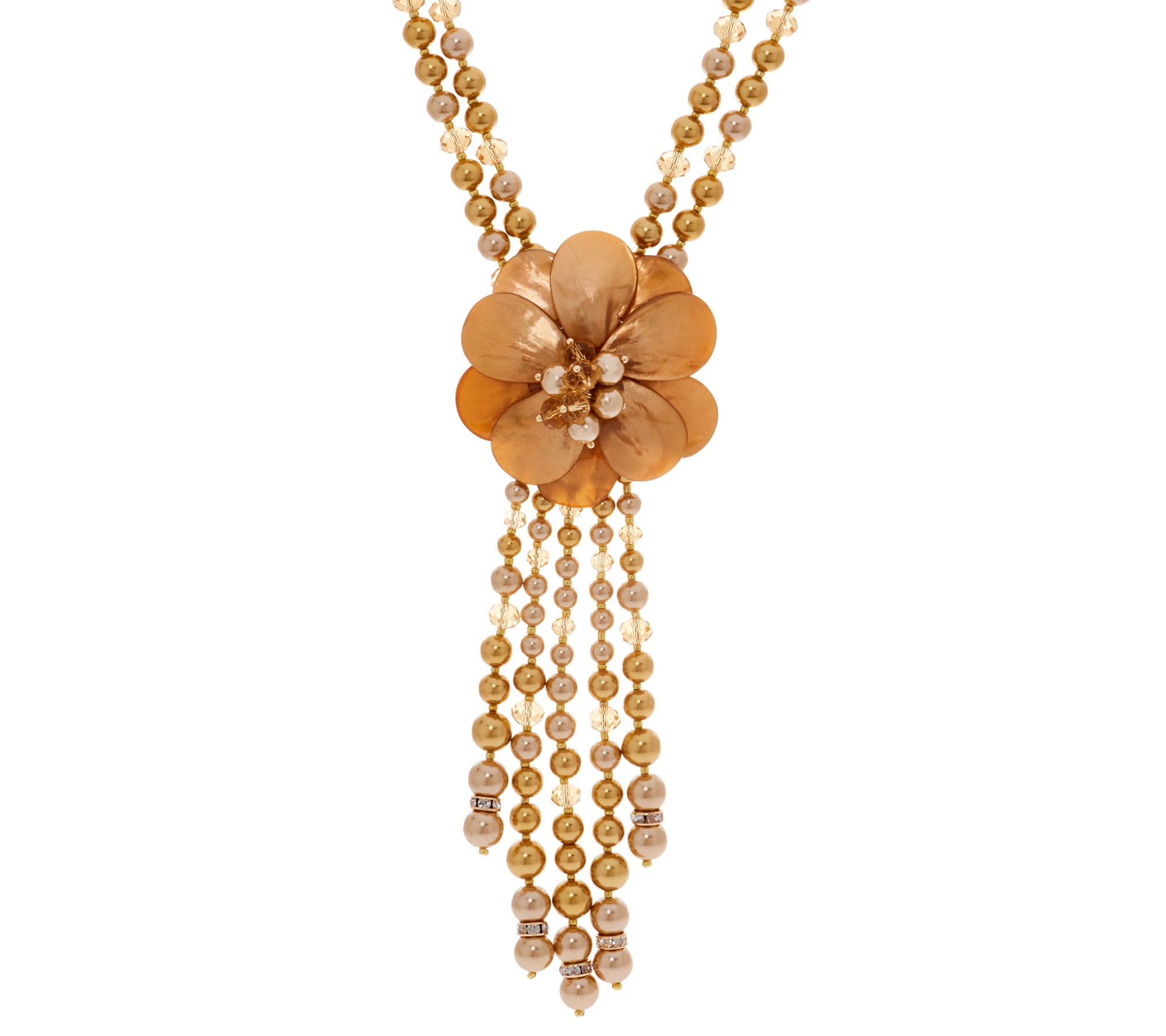 Joan Rivers Simulated Pearl Starlet Style 22" Necklace w/3" Extender ...