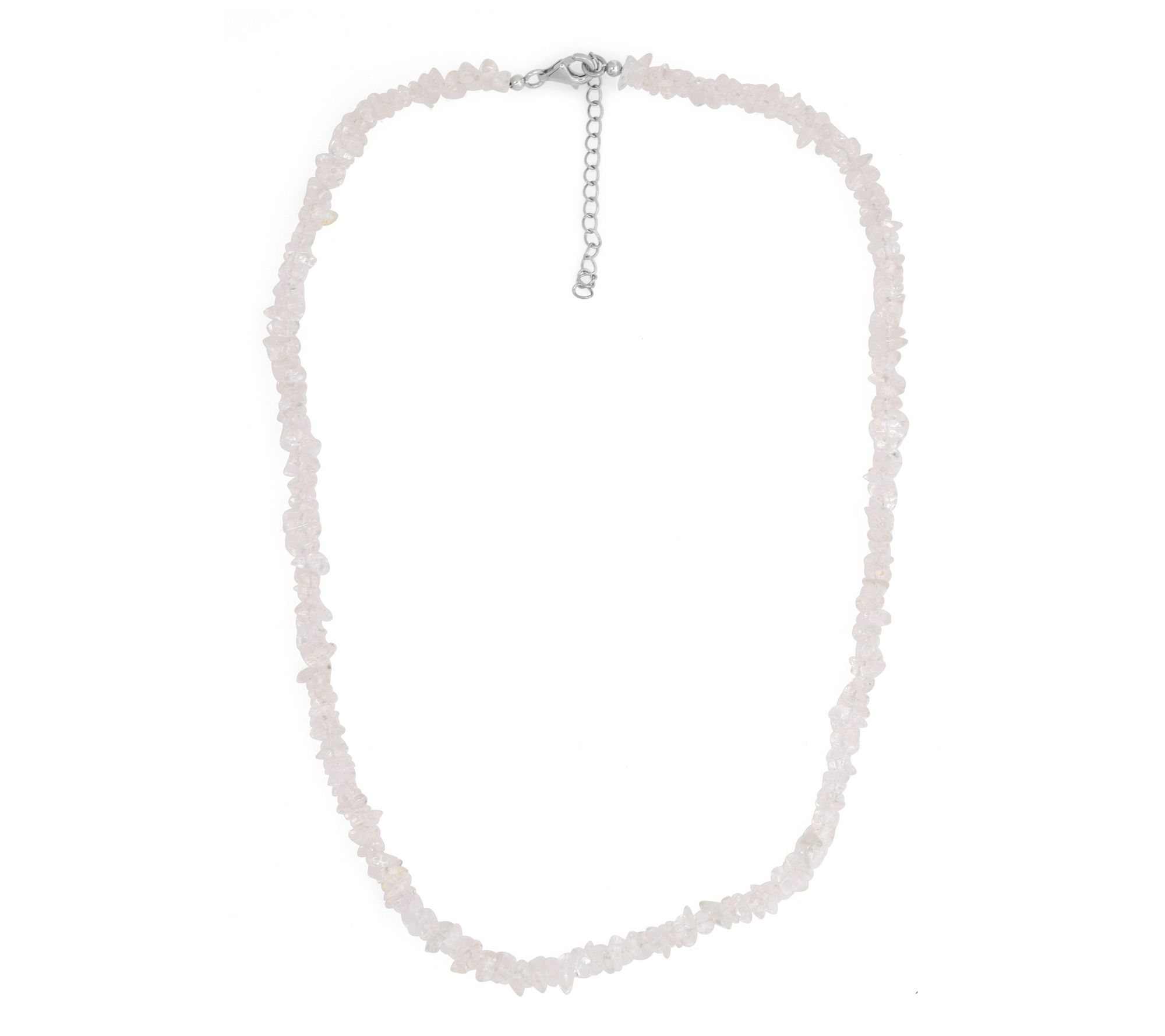 Sterling Silver Rock Crystal Bead Necklace - QVC.com