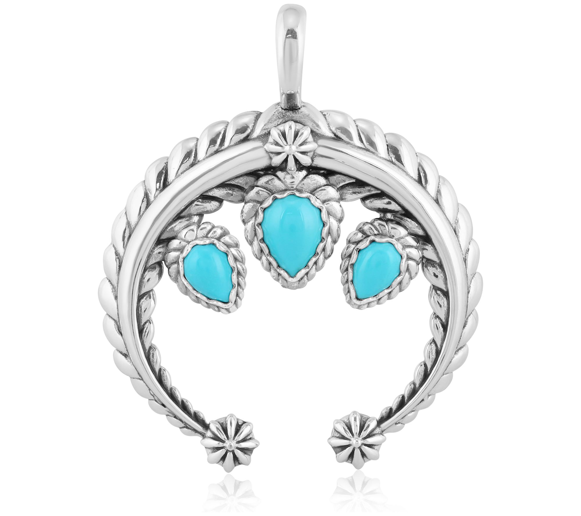 American West Sterling Silver Gemstone Rope Naj a Enhancer - QVC.com