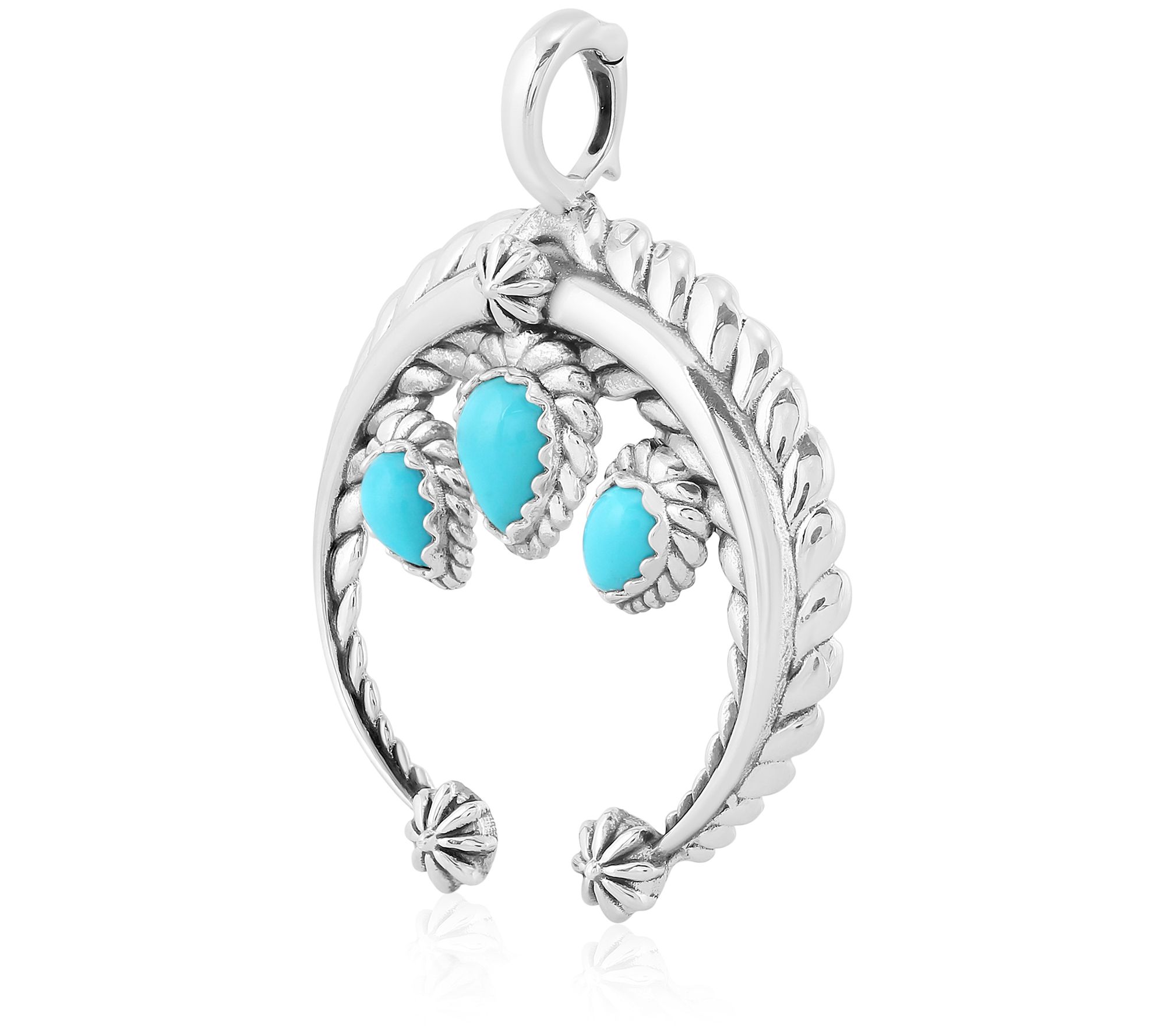 American West Sterling Silver Gemstone Rope Naj a Enhancer - QVC.com