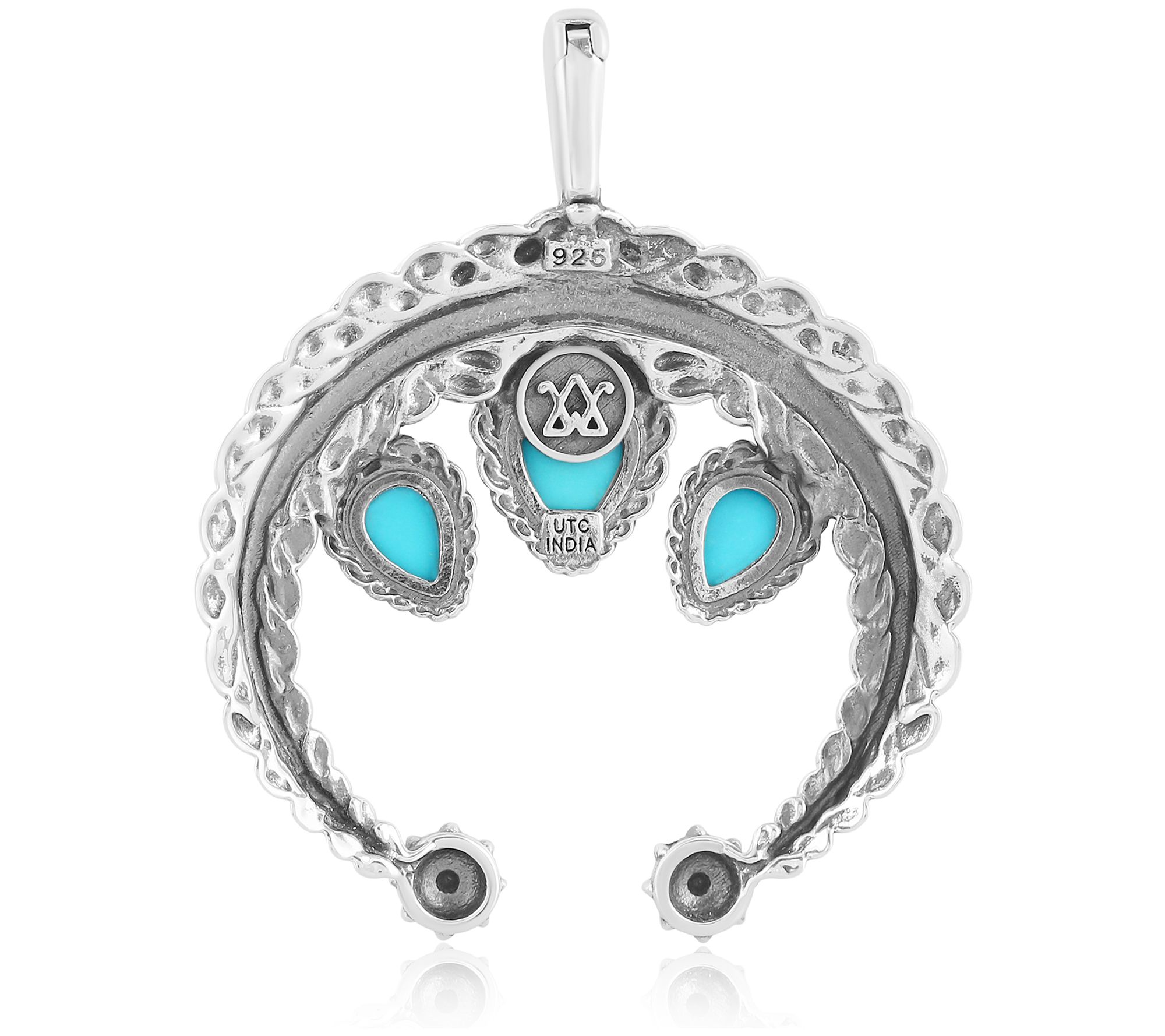American West Sterling Silver Gemstone Rope Naj a Enhancer - QVC.com