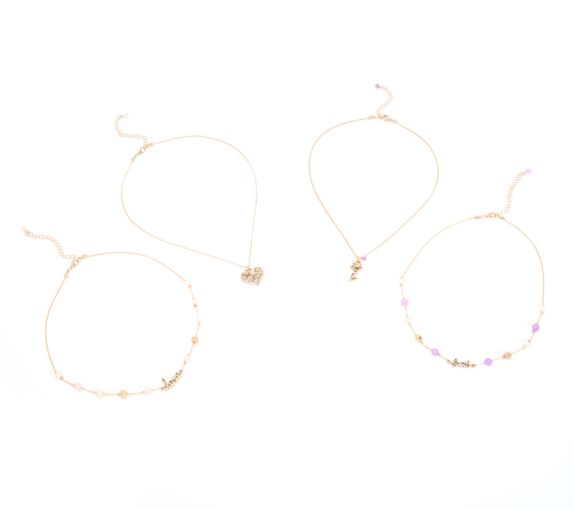 Zorbitz Set of 2 Lava Bead Inspirational Necklaces - QVC.com