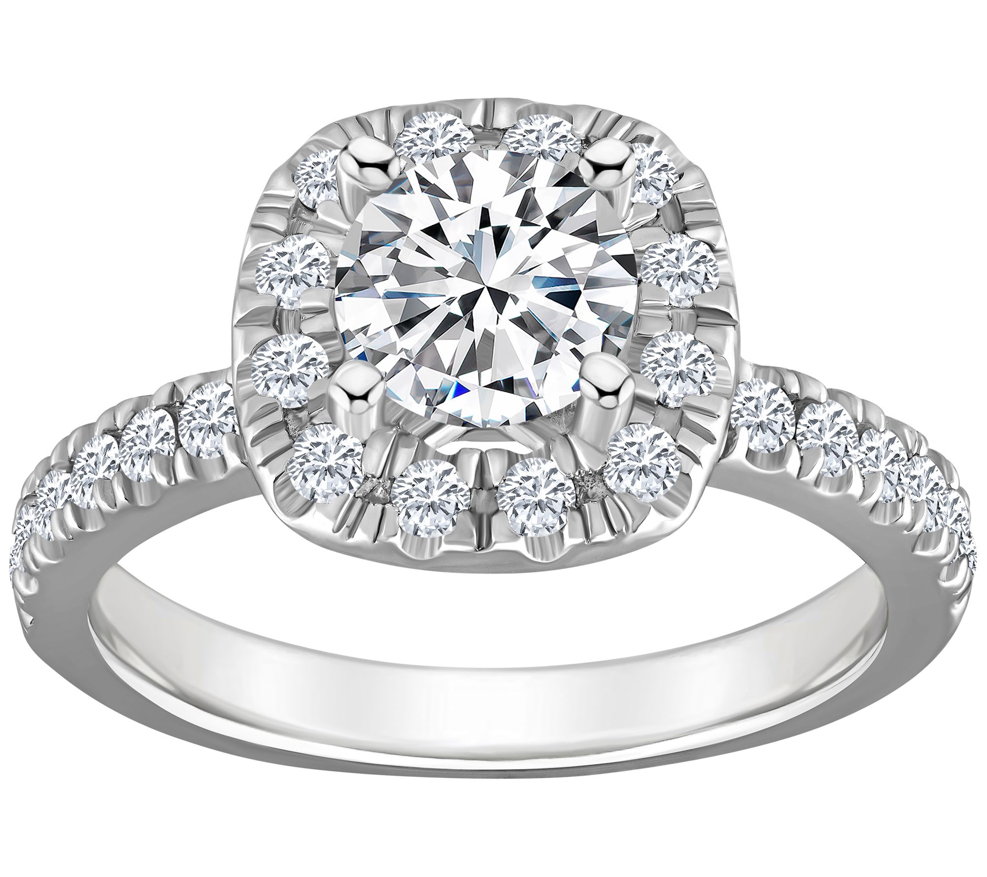 Affinity 1.50 cttw Diamond Halo Engagement Ring , 14K Gold - QVC.com