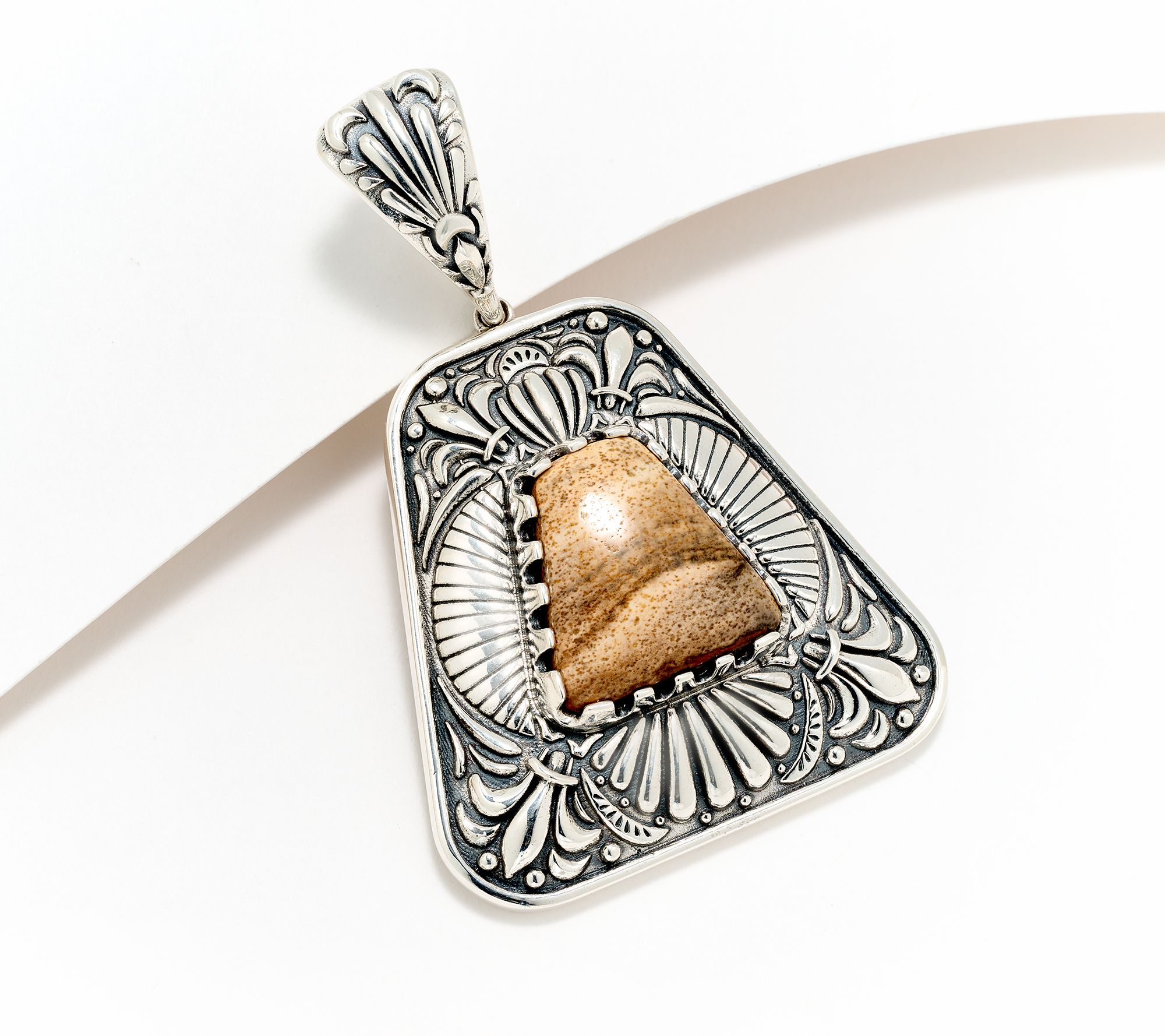 American West Sterling Silver Trapezoid Gemstone Enhancer - QVC.com