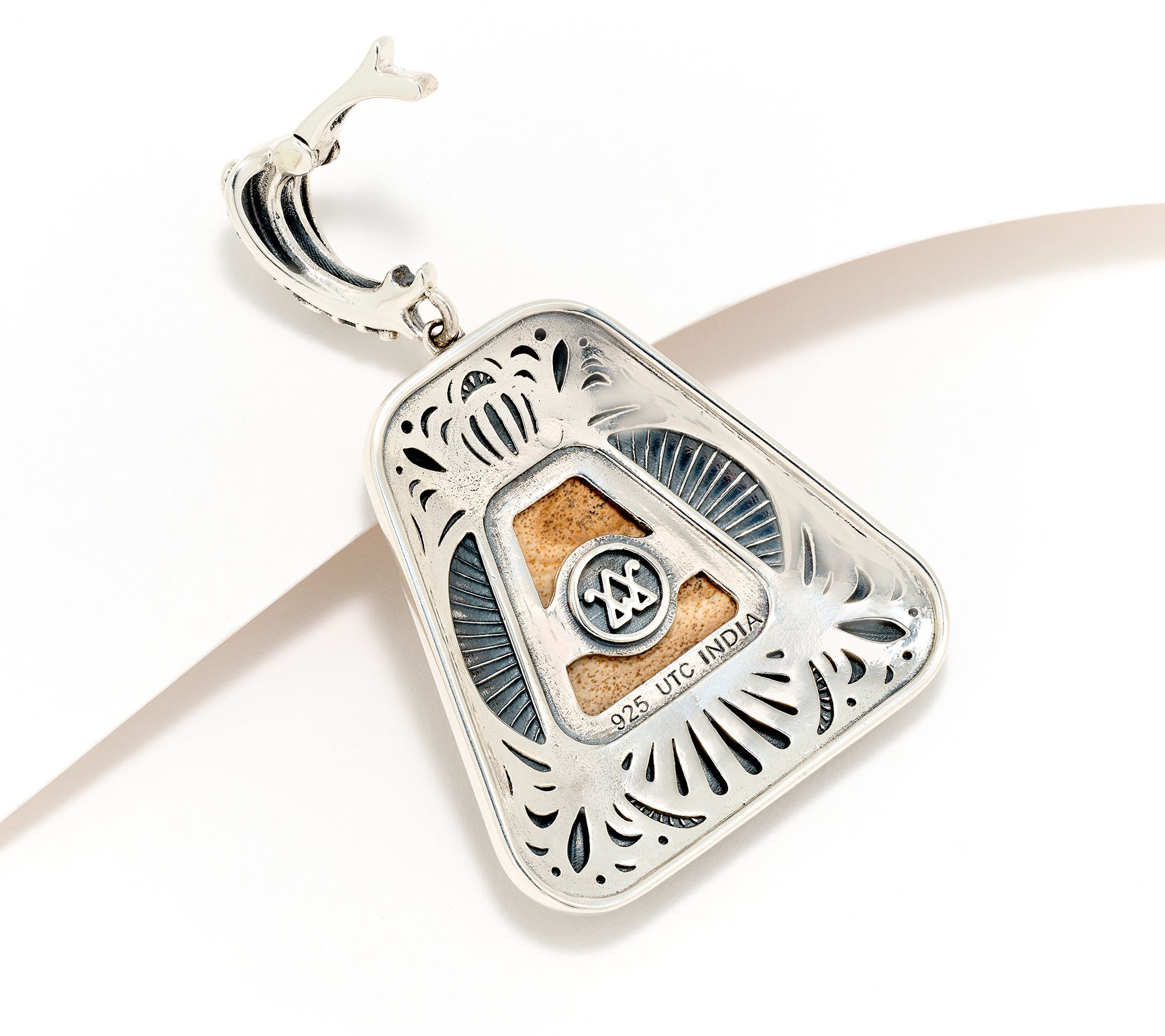 American West Sterling Silver Trapezoid Gemstone Enhancer - QVC.com