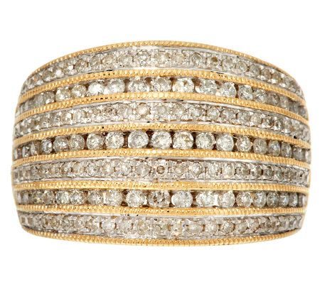 AffinityDiamond 1.00 ct tw Pave' & Channel Set Band Ring, 14K Gold ...