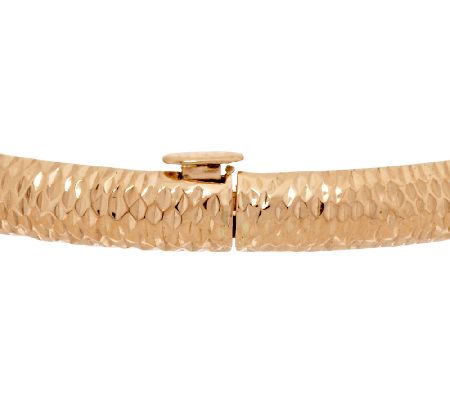 EternaGold 7-1/2" Ruffle Pattern Polished Bangle 14K Gold, 4.7g - QVC.com