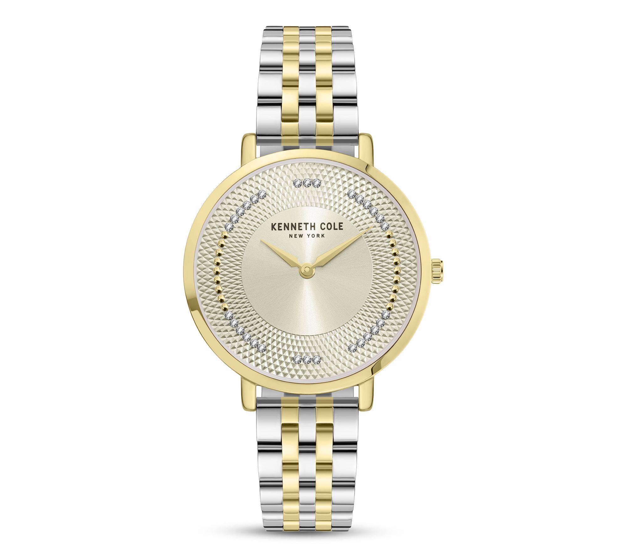 Kenneth Cole New York Women's Two Tone CrystalDial Watch - QVC.com