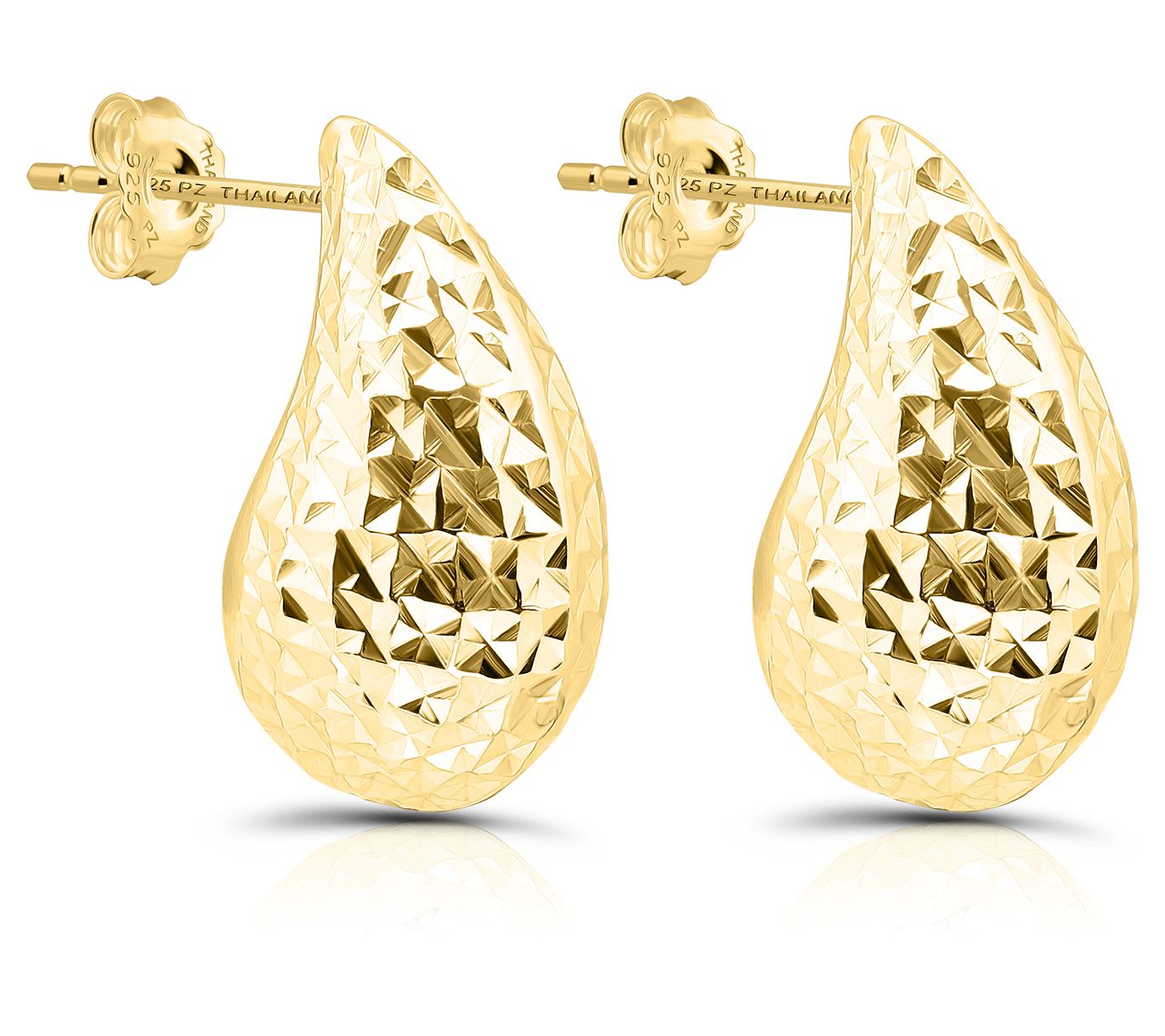 Or Paz Sterling Silver 3/4" Textured Drop Earrings - QVC.com