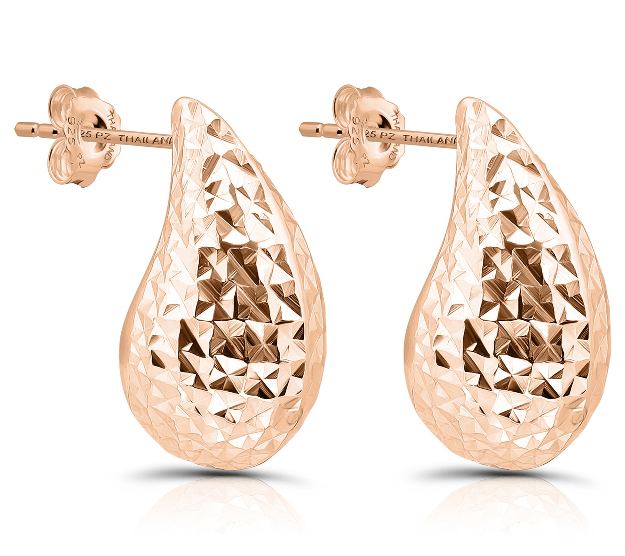 Or Paz Sterling Silver 3/4" Textured Drop Earrings - QVC.com