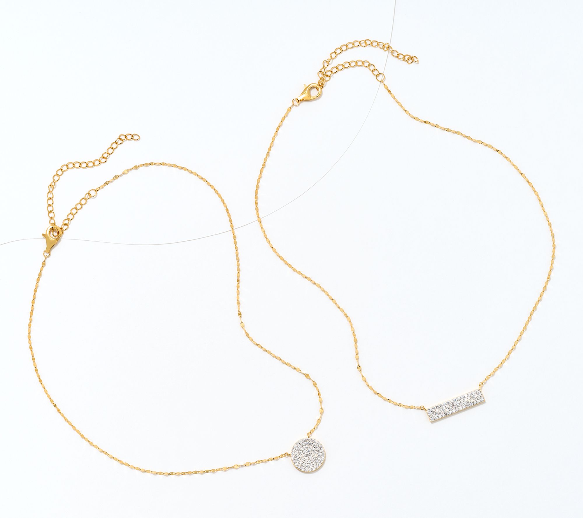 Diamonique x Jennifer Miller Choice of Cut Pave Necklace, Sterling ...
