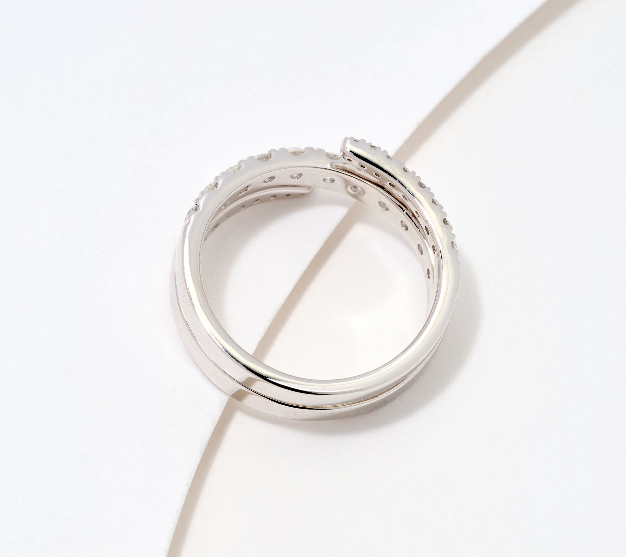 Affinity Diamonds 1.00 cttw Round Diamond Wrap Ring, Sterling - QVC.com