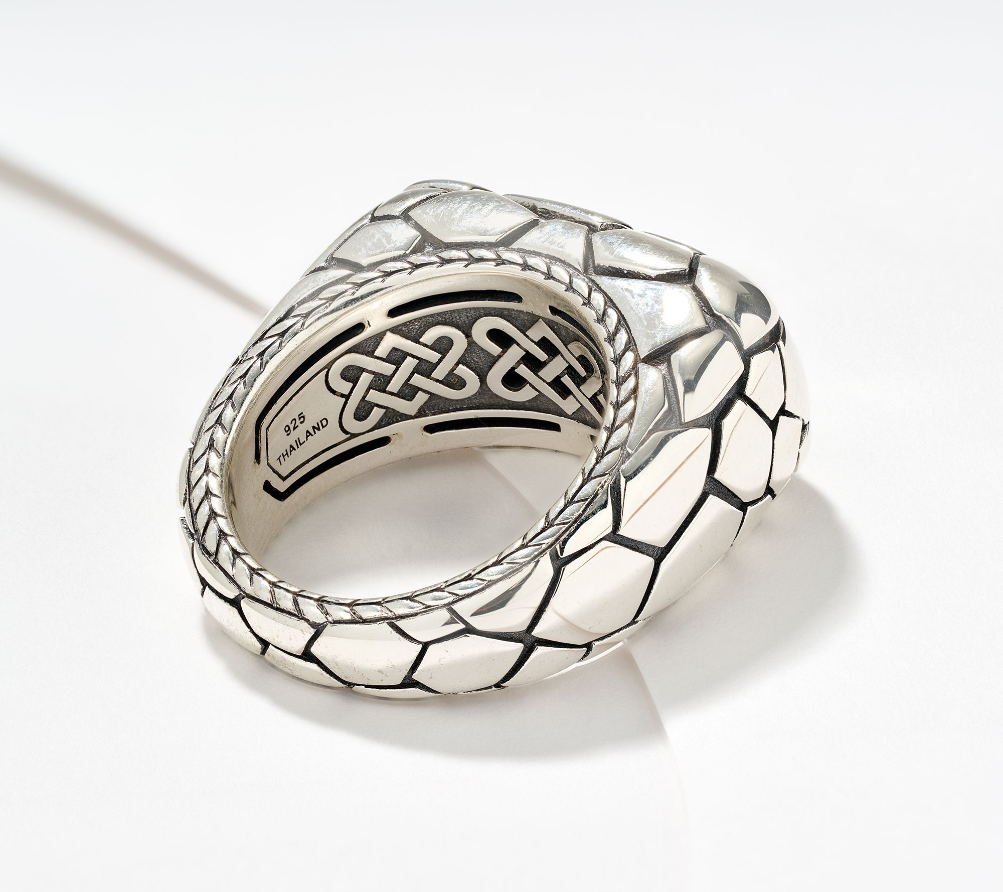 JAI Ireland Sterling Silver Finn's Path Textured Ring - QVC.com