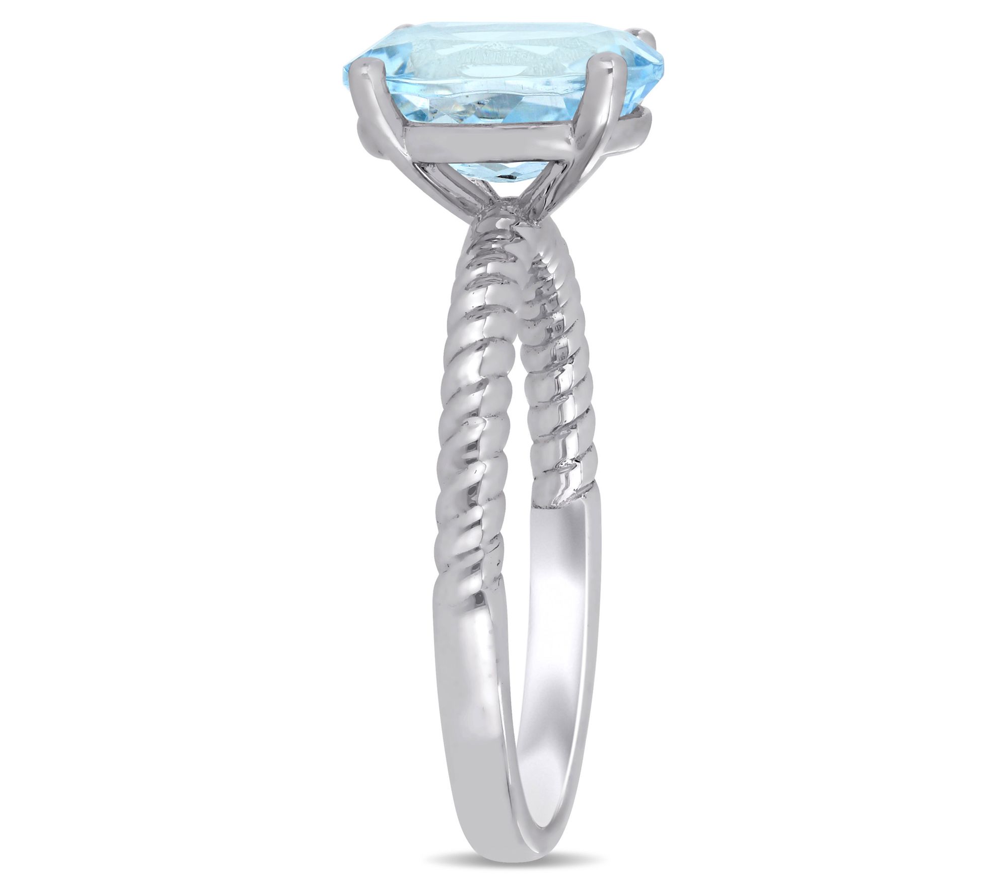 14K 2.10 cttw Oval Aquamarine Solitaire Ring - QVC.com