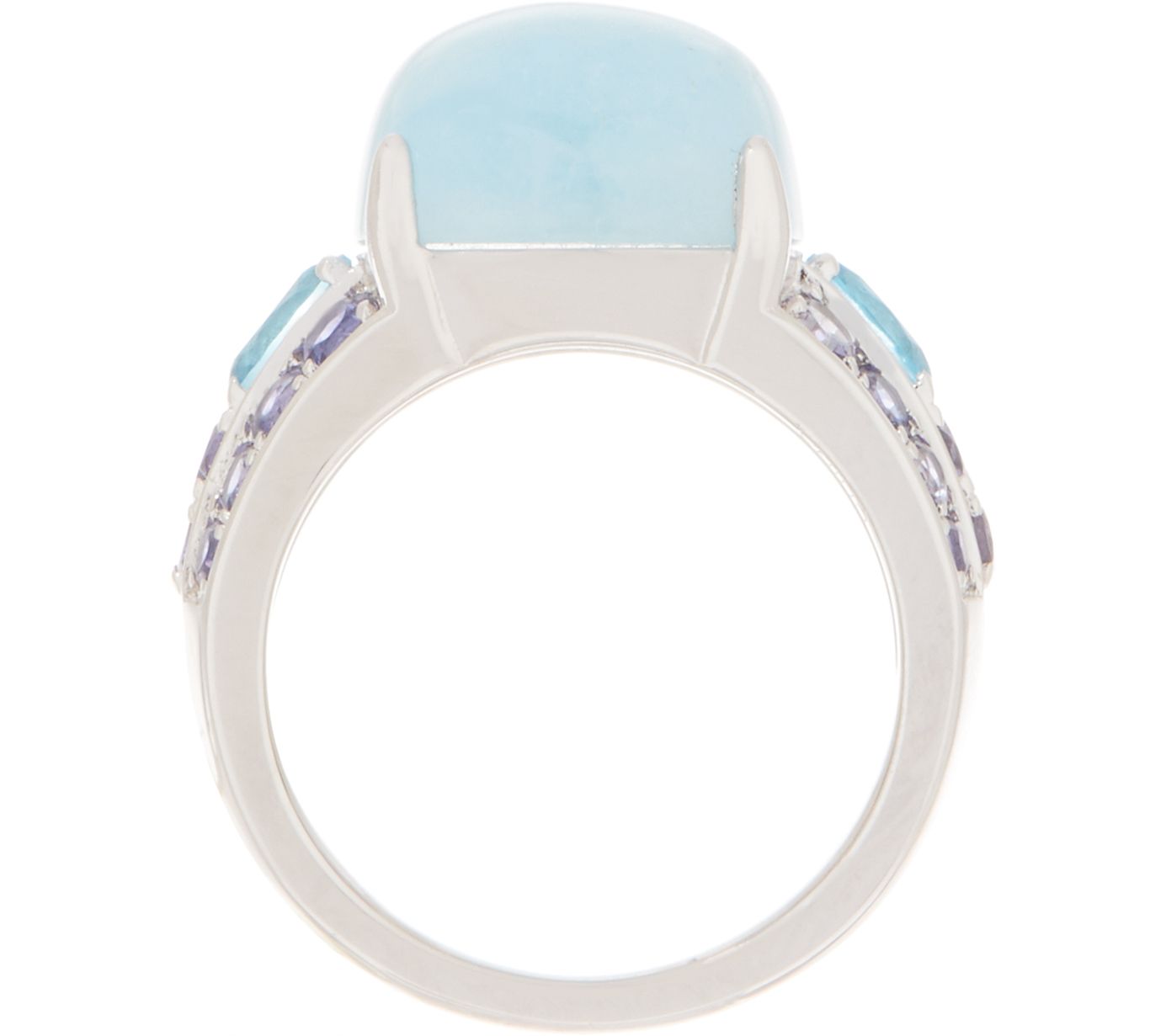 Milky Aquamarine Ring, Sterling Silver - QVC.com