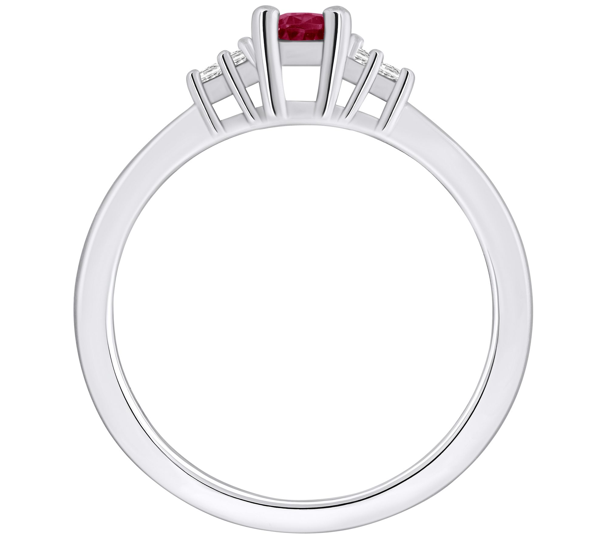 Affinity Gems Pear Cut Ruby & Diamond Accent Ring, 14K Gold - QVC.com