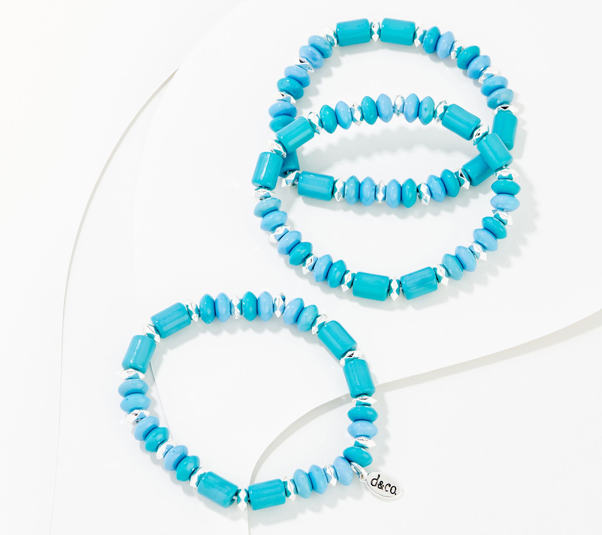 "As Is" Denim & Co. Set of 3 Beaded Southwest Bracelets - QVC.com