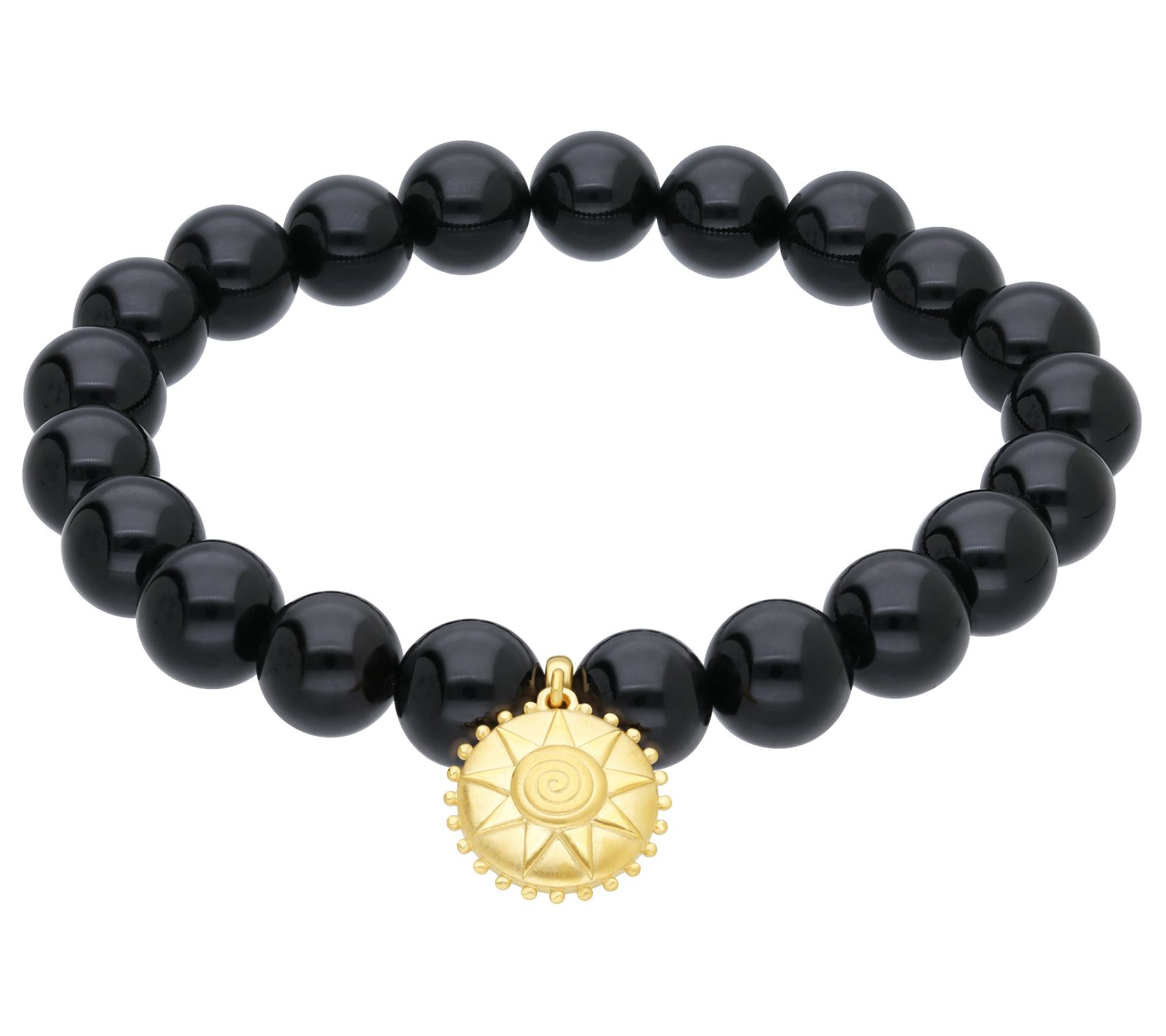 Elyse Ryan Silver 14K Clad Gemstone Joy Beaded Bracelet - QVC.com