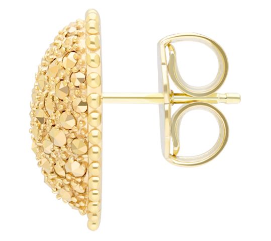 Dallas Prince Sterling Silver Unity Heart Marcasite Earrings - QVC.com