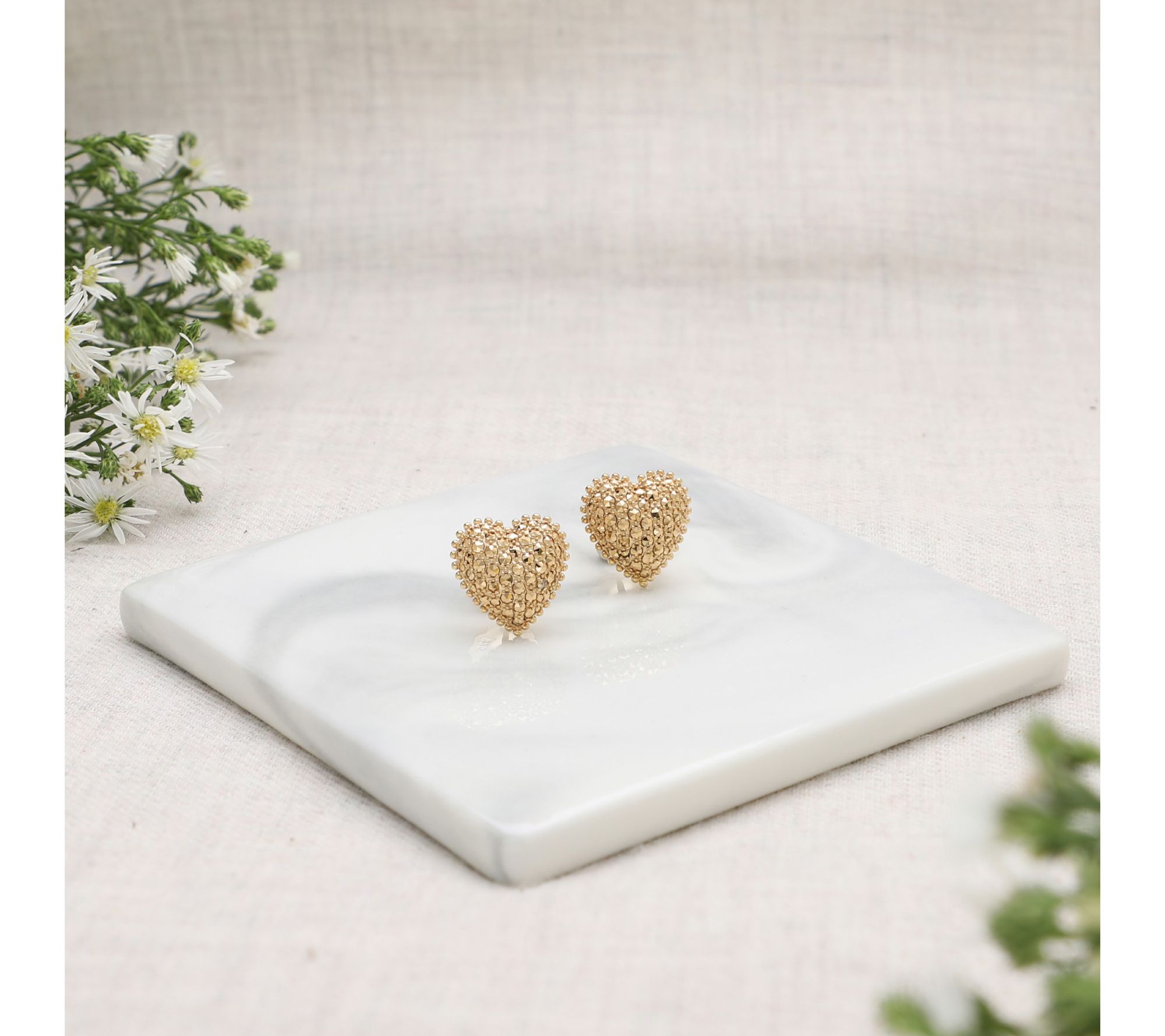 Dallas Prince Sterling Silver Unity Heart Marcasite Earrings - QVC.com