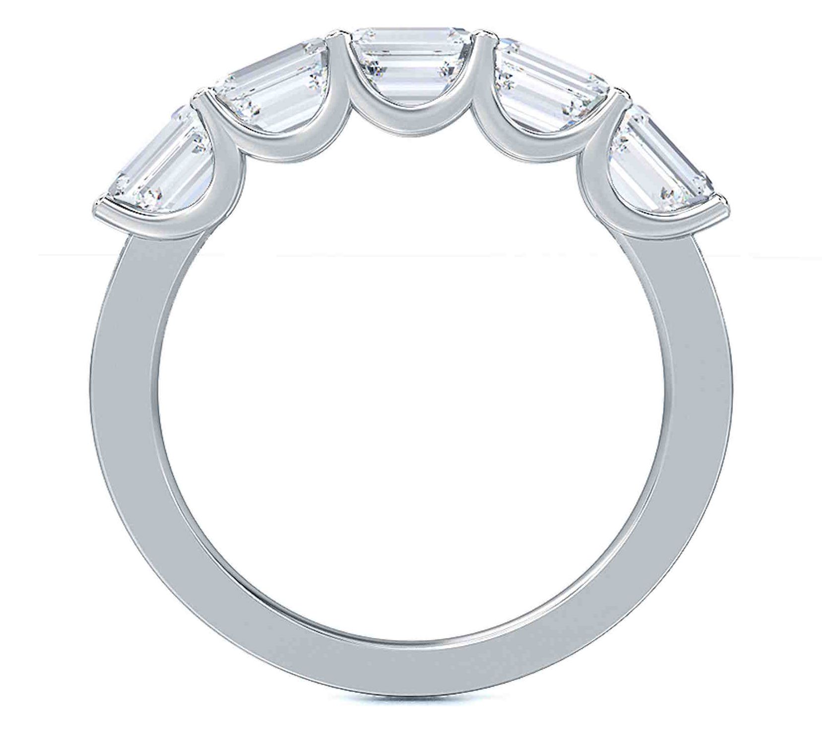 Vida Lab Diamonds 1.00 cttw Marise Half Eternity Band Ring - QVC.com