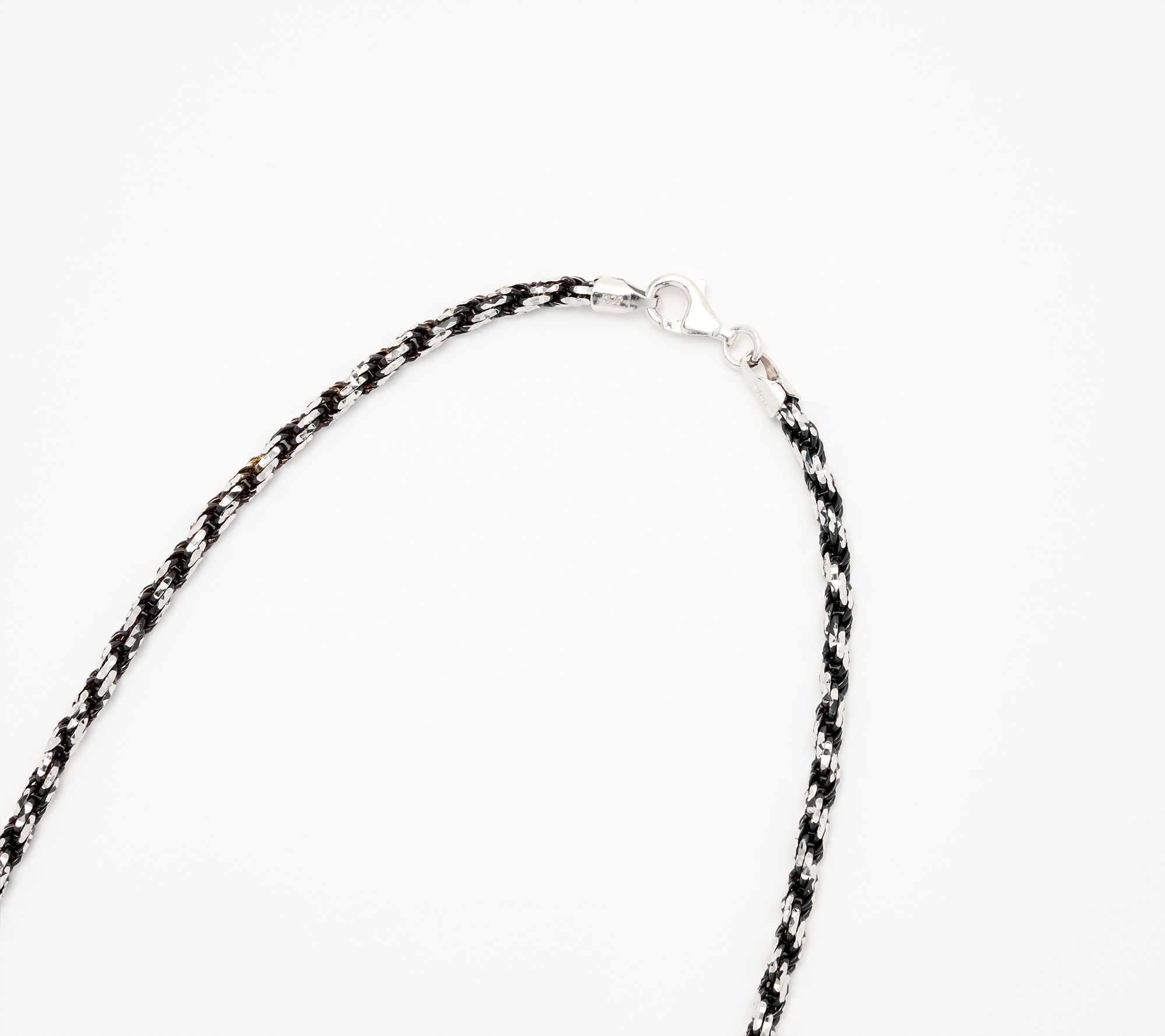 Silver Style Two-Tone 22" Rope Chain Necklace, Sterling Silver - QVC.com