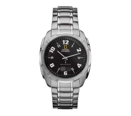 National Geographic Men's Atomic Watch with Black Dial - QVC.com
