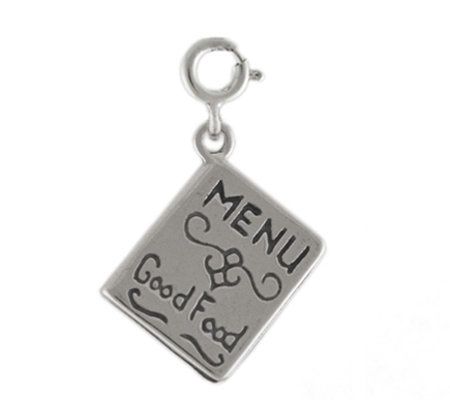 Sterling Menu Charm - QVC.com
