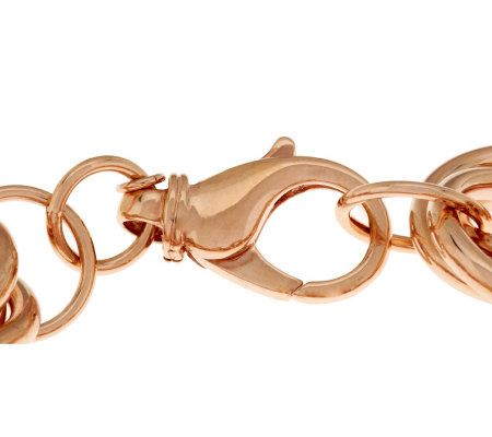 Bronze Average Bold Triple Rolo Link Bracelet by Bronzo Italia - QVC.com